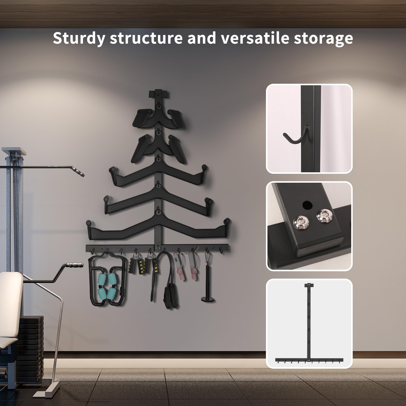 Snapklik.com : LAT Pulldown Attachment Storage Rack: Wall Mounted Mag ...