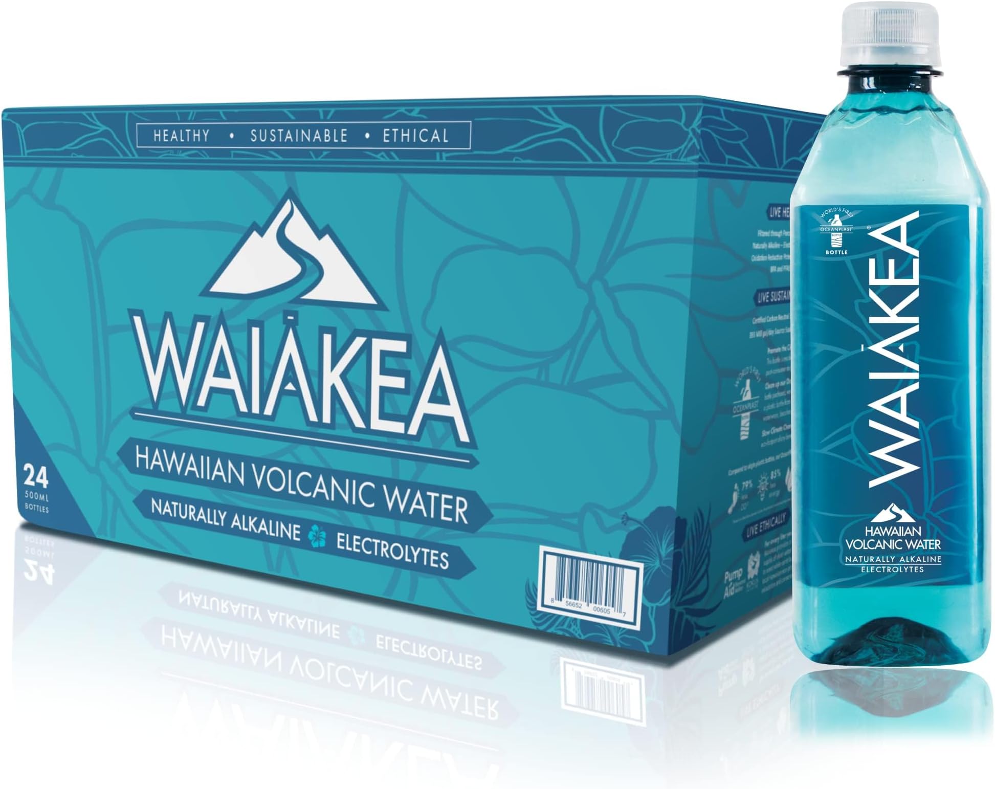 Amazon.com: Waiakea Hawaiian Volcanic Water, Naturally Alkaline, 100% ...