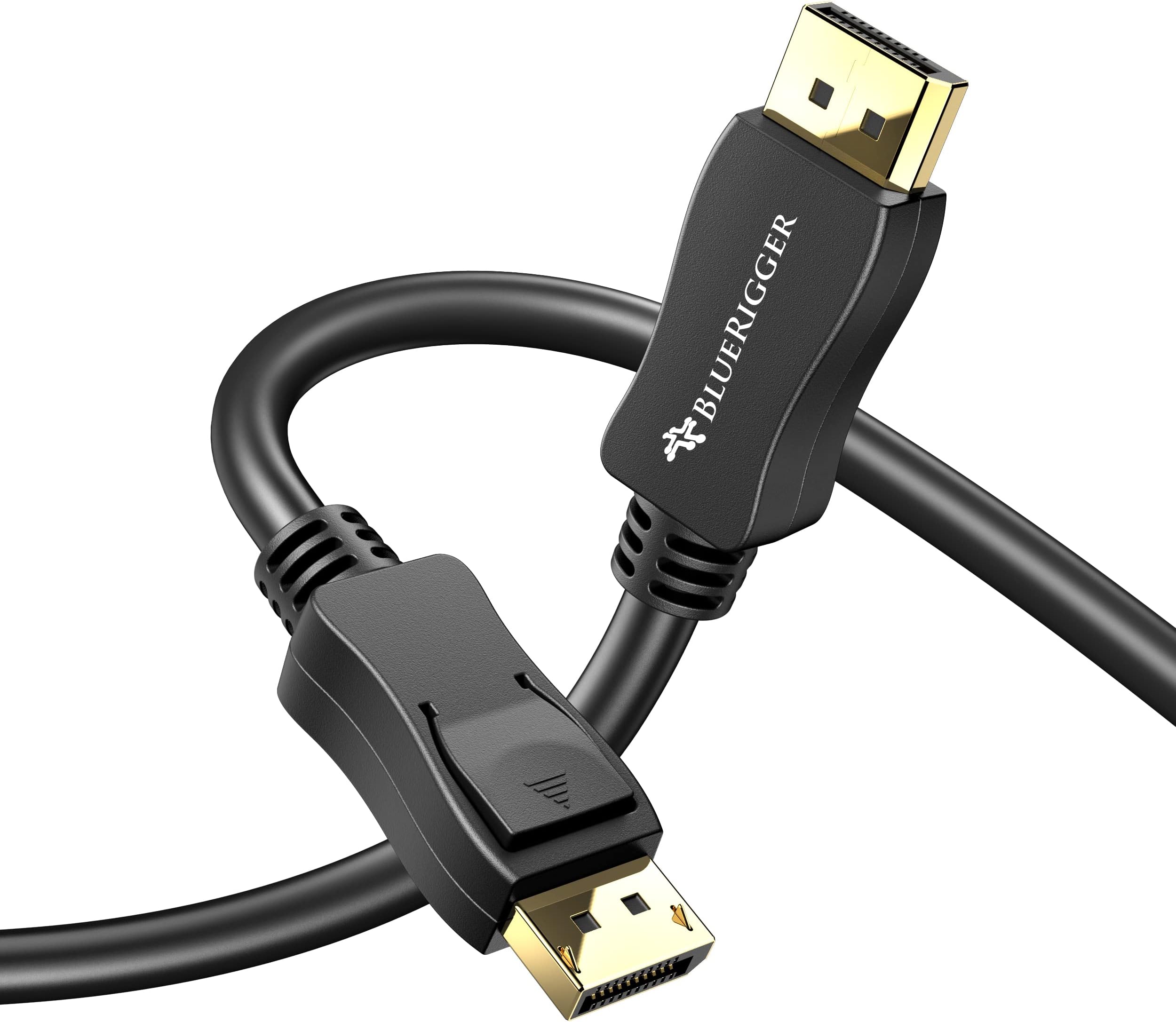 BlueRigger 8K DisplayPort (DP to DP) Cable - 5M - (up to 32.4 Gbit/s ...