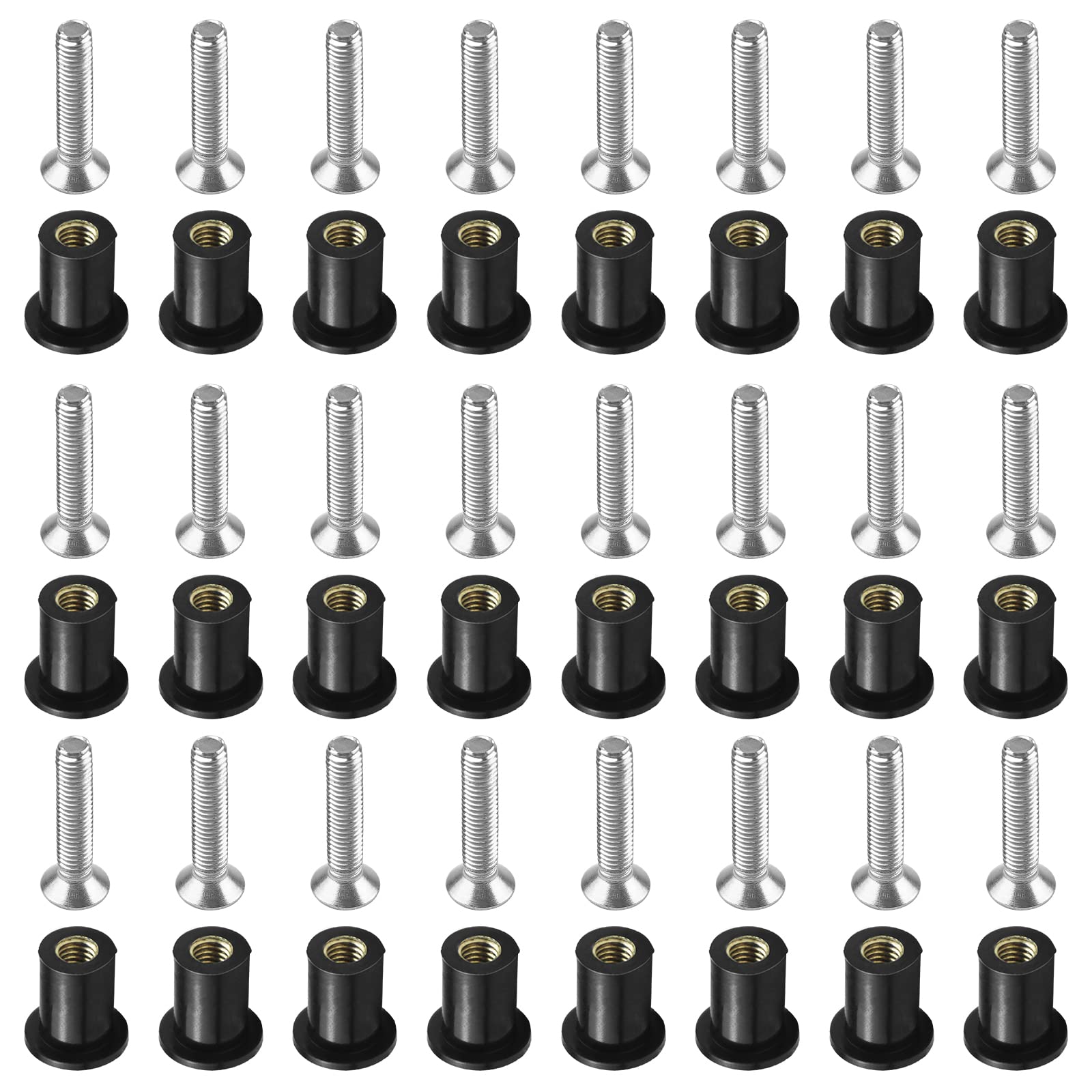Snapklik.com : 24 Pairs Of M5 Neoprene Well Nut