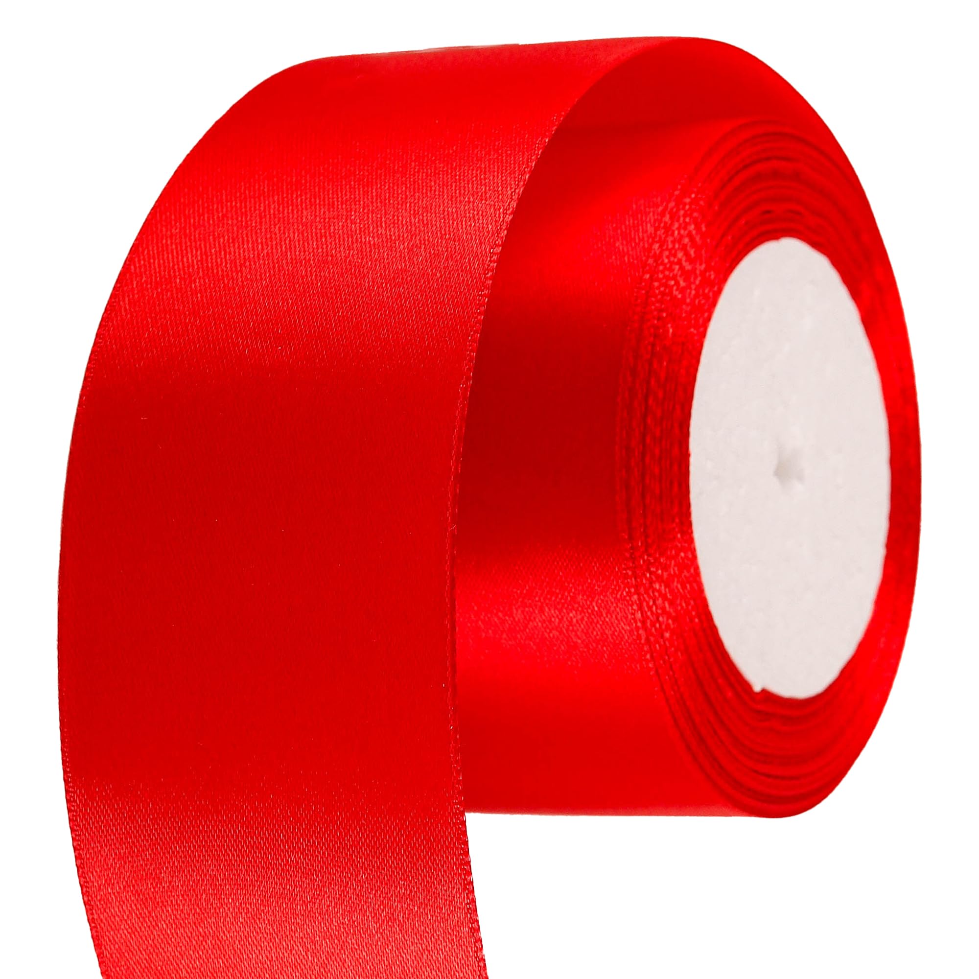 50mm Wide Red Ribbon Thick Red Christmas Ribbon for Gift Wrapping 22m ...