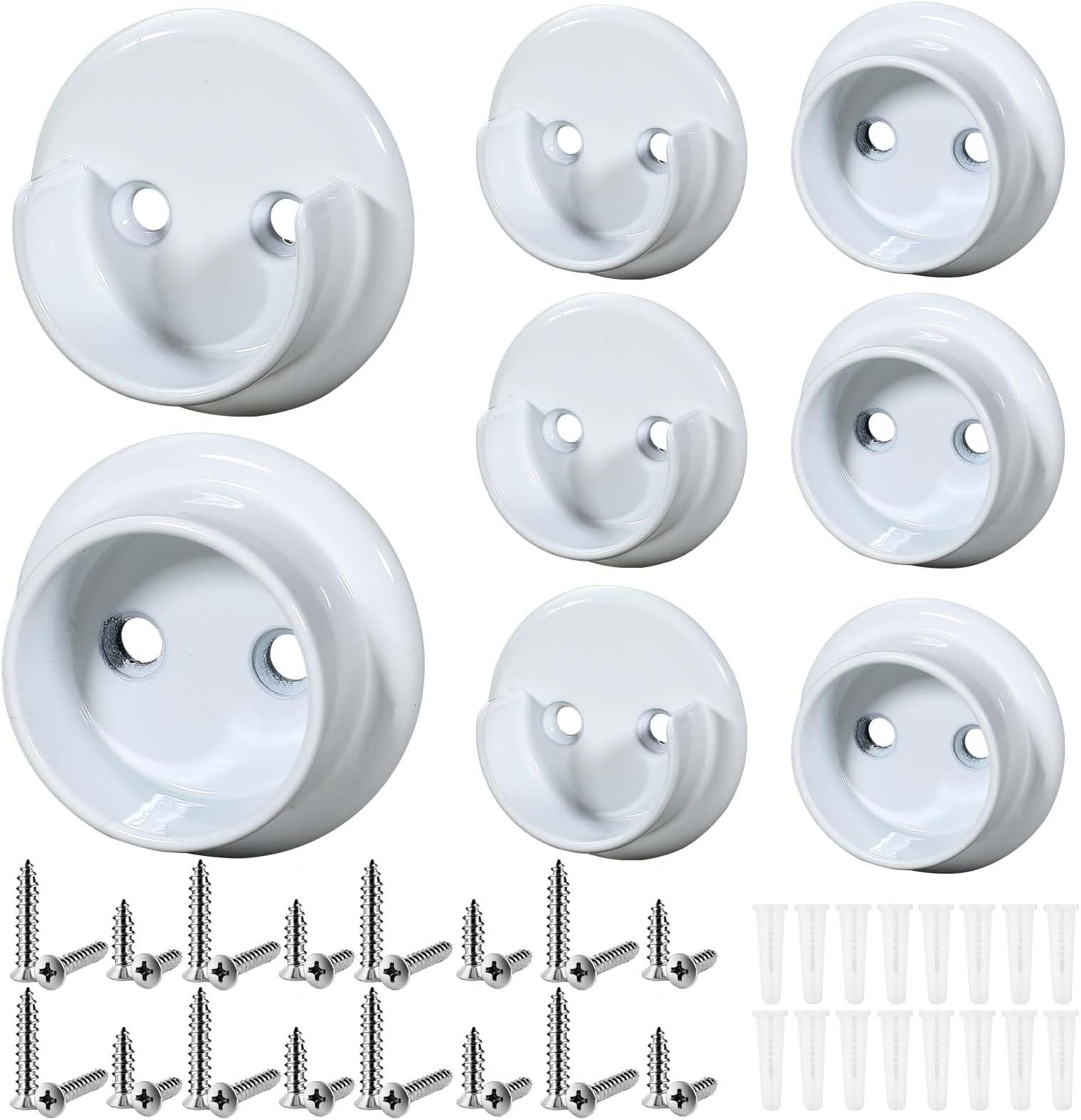Amazon.com: Yaocom 4 Pairs Metal Closet Rod Socket Bracket Set Heavy ...