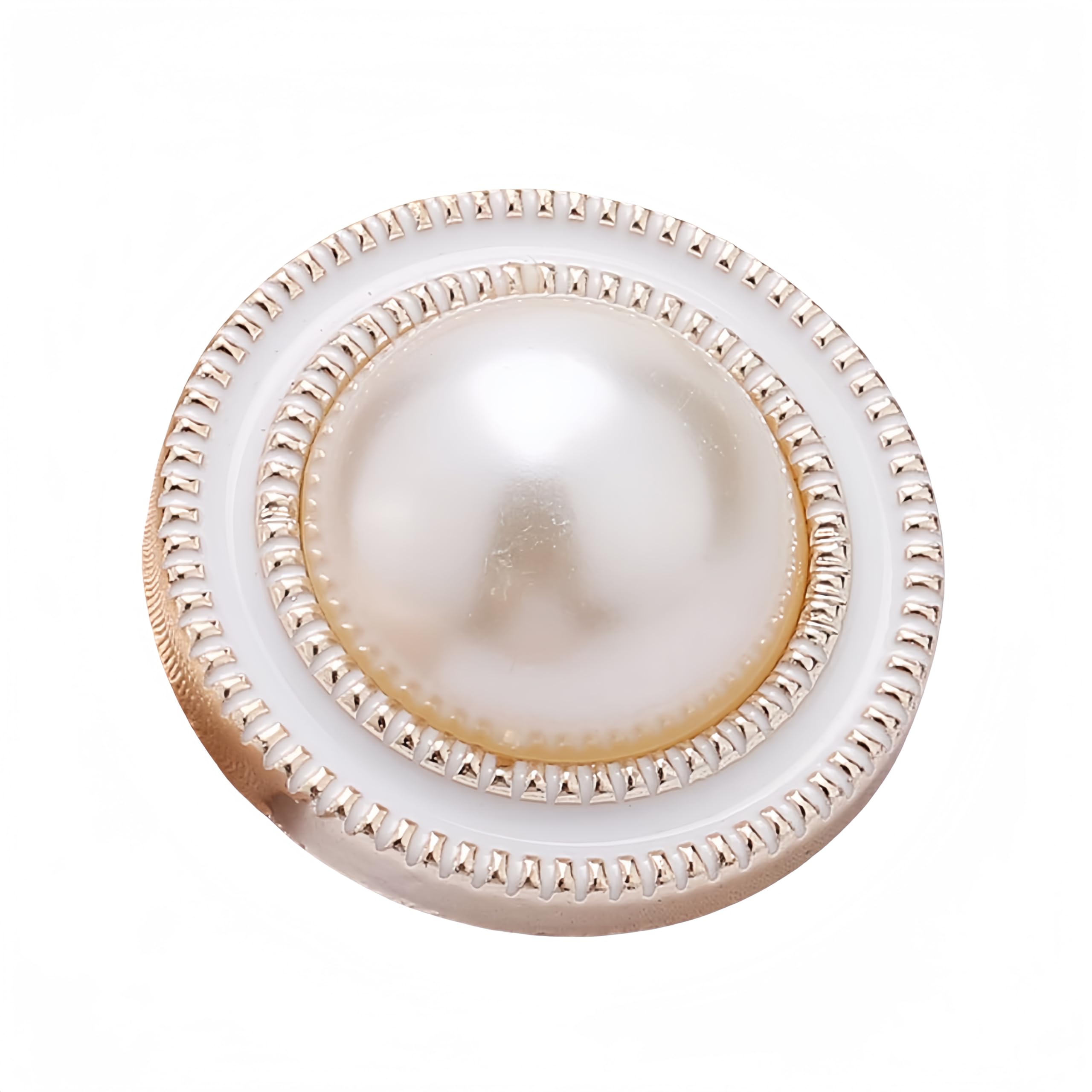 Amazon.com: 5PCS Gold White Pearl Buttons Fastener - Versatile Sewing ...