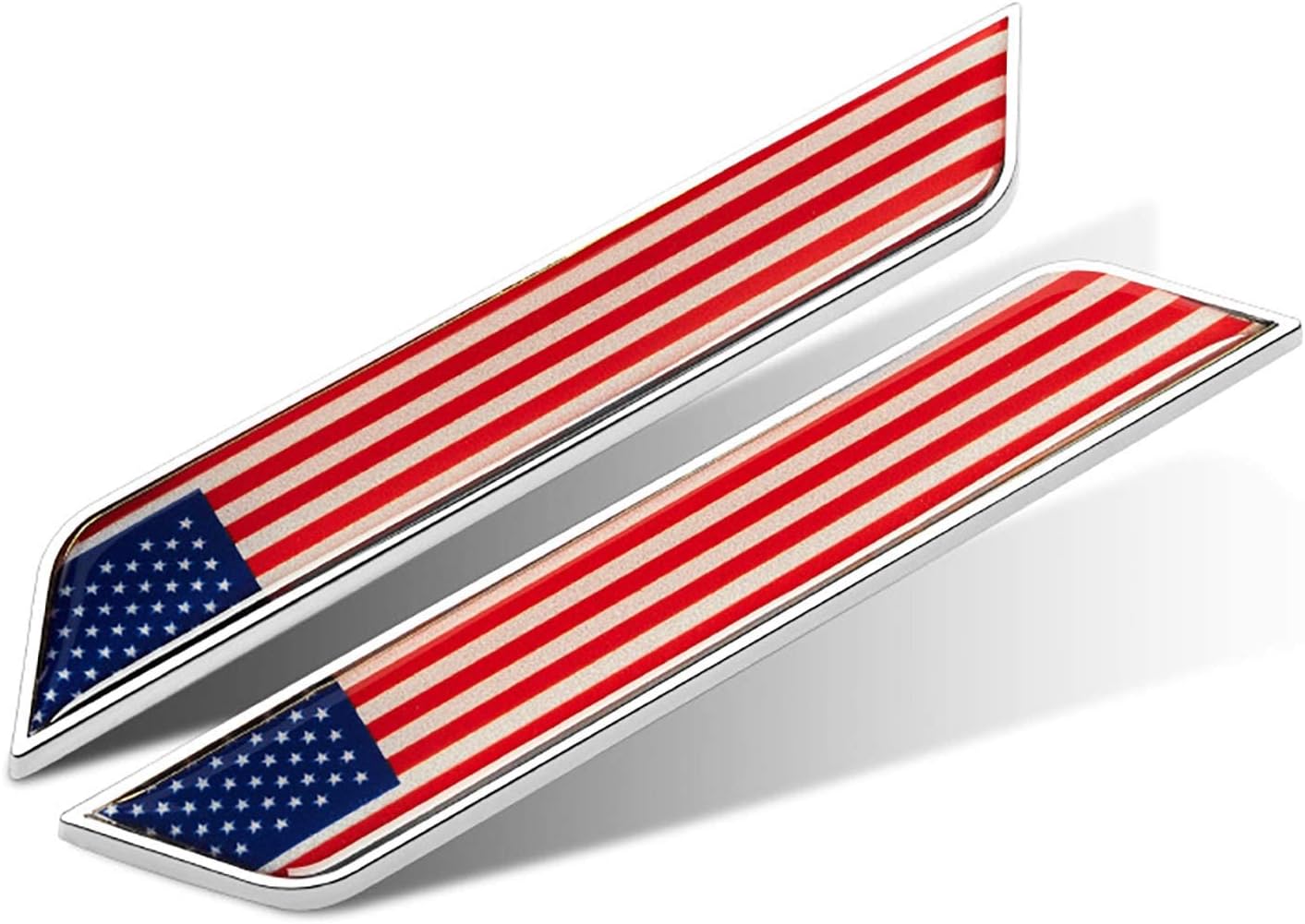Amazon.com: USA American Flag Chrome Emblem 3D auto Decal Sticker car ...