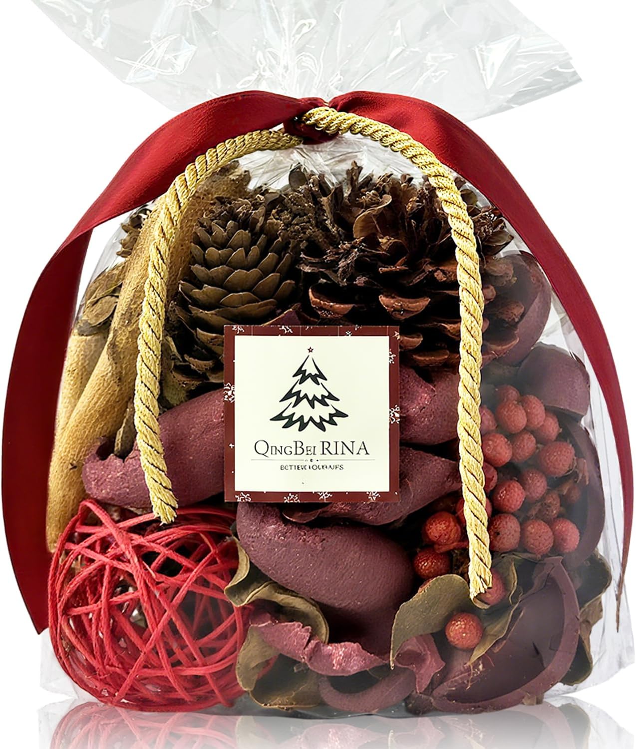Amazon.com: Qingbei Rina Christmas Potpourri Bag, Apple/Cinnamon ...