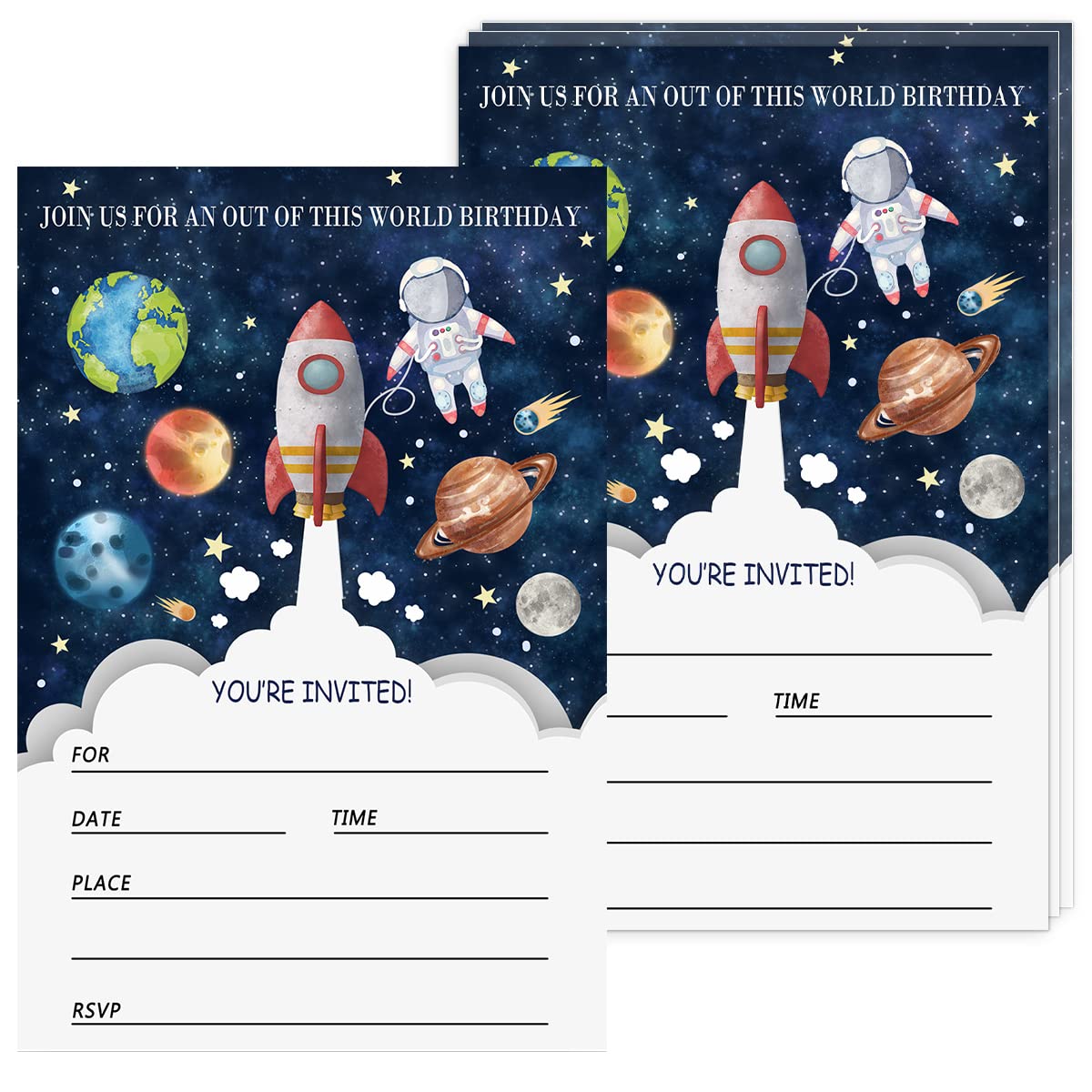 Nasa Birthday Party Invitation Box
