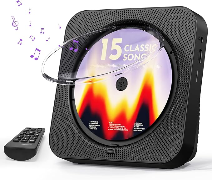 Amazon.com: SKYANS Portable CD Player with Speakers, Desktop Bluetooth ...
