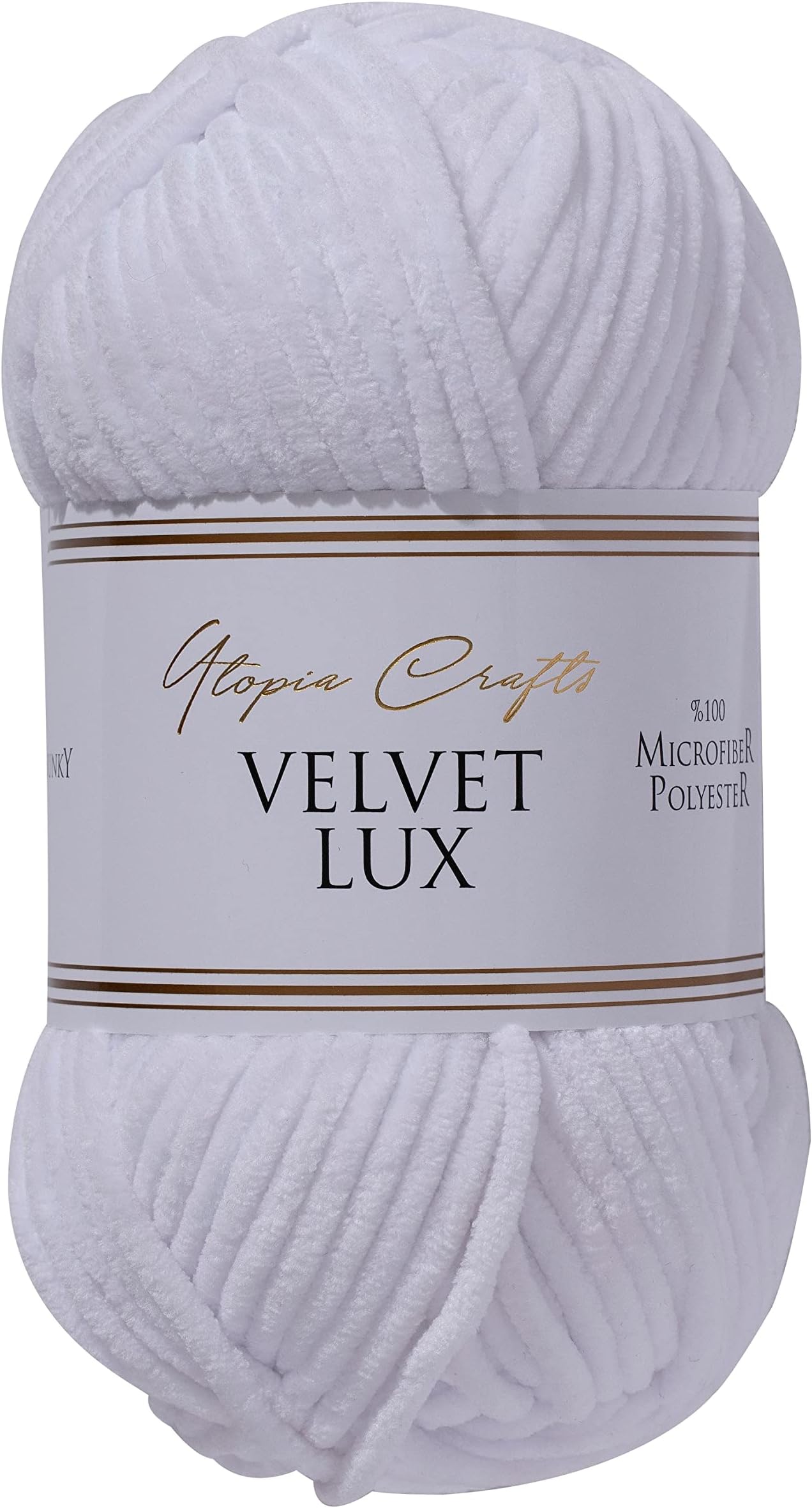 Utopia Crafts Velvet Lux Chenille Super Soft Chunky Yarn for Knitting ...