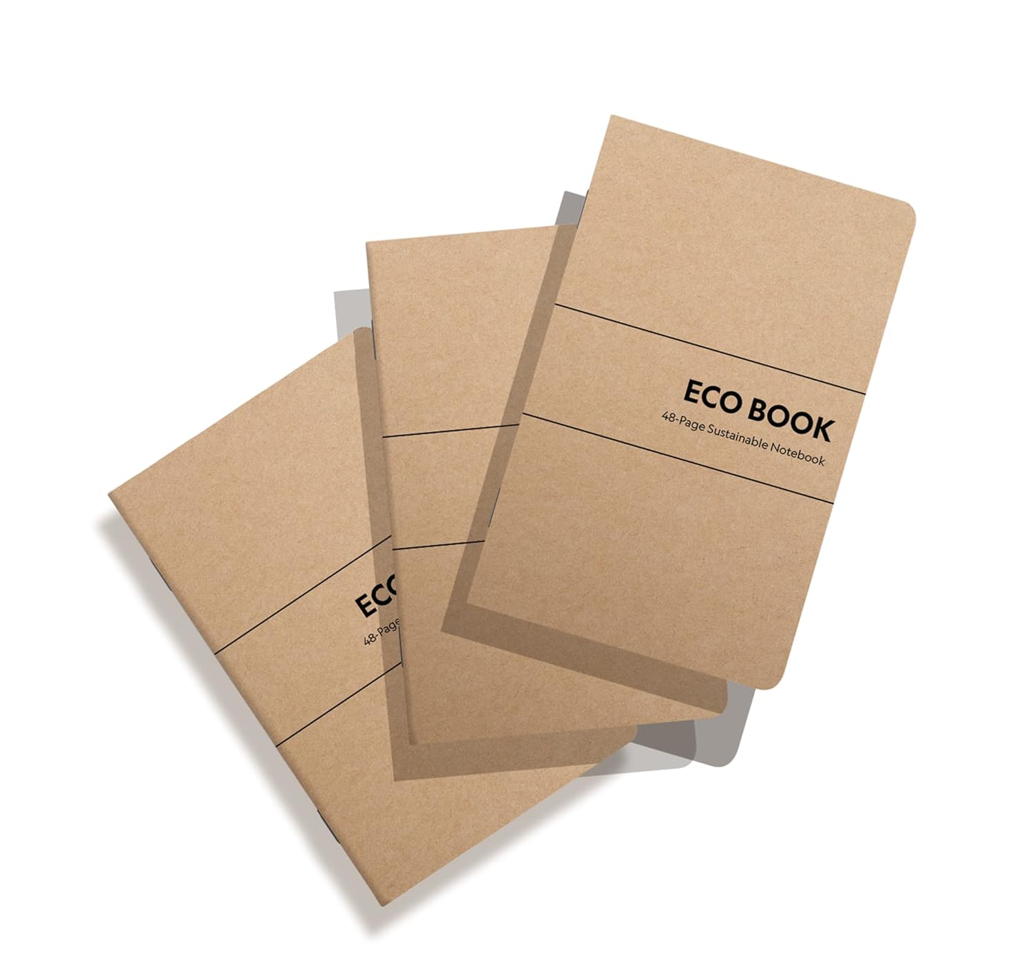 Eco Books Small Pocket Notebook Pack – 3.5 x 5.5 In., 48-Page Plain ...