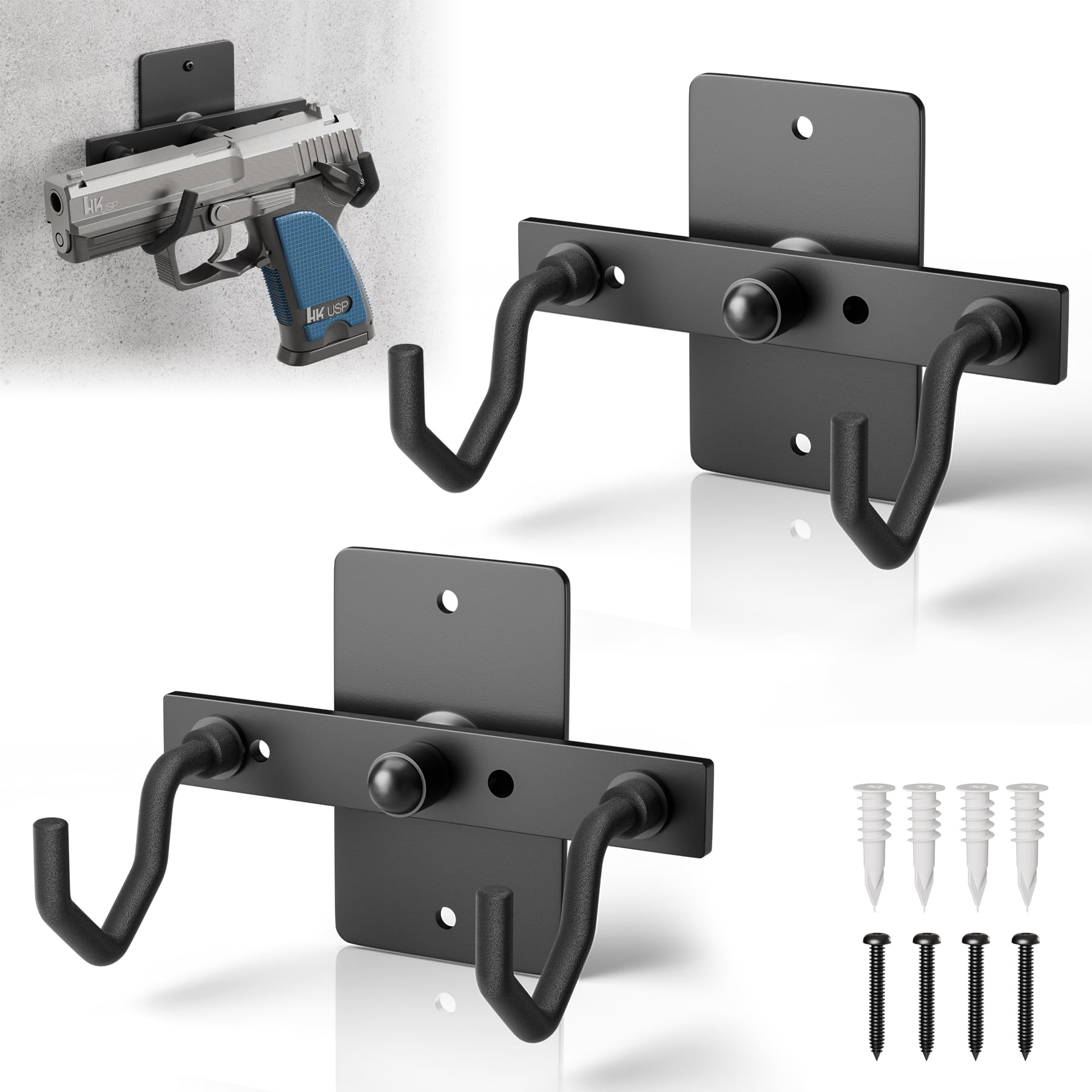 Snapklik.com : Fadachai Heavy Duty Steel Pistol Gun Rack Wall Mount ...