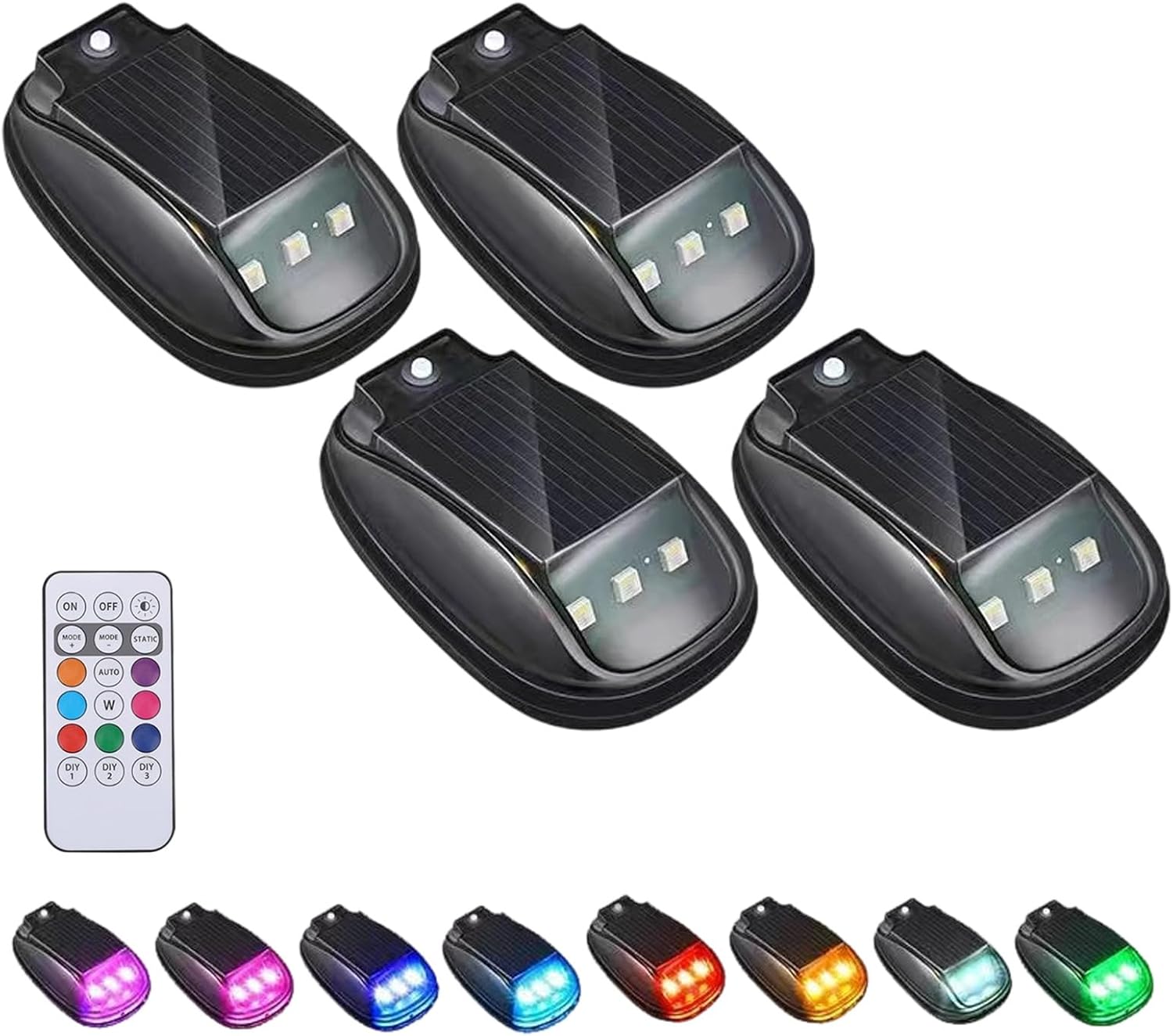 Amazon.com: Solar Car Roof RGB Strobe Light, Solar Cab Lights, Solar ...