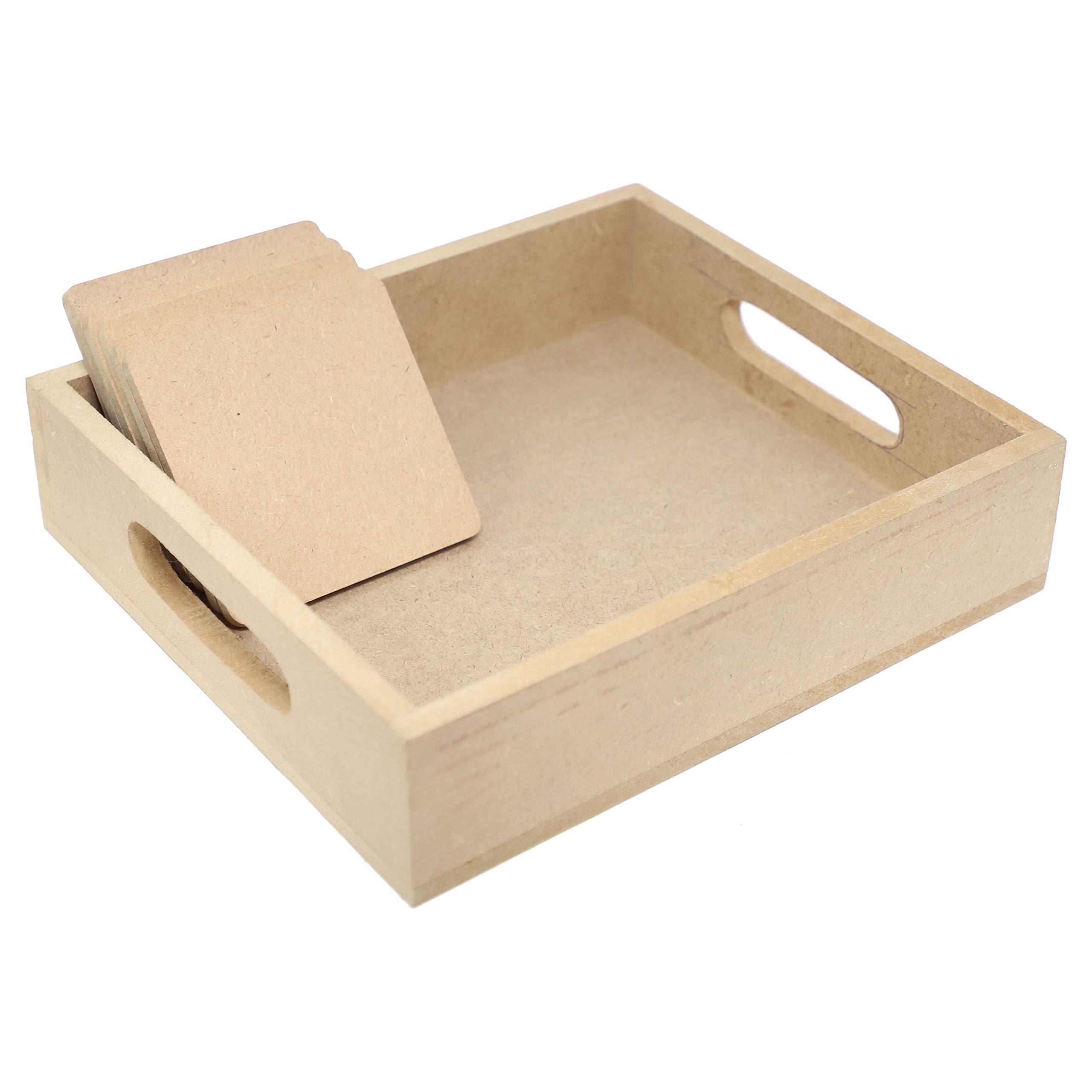 Buy MANIFEST DIY MDF Mini Small Wooden Tray (9inx8in) with Crazy Shaped ...