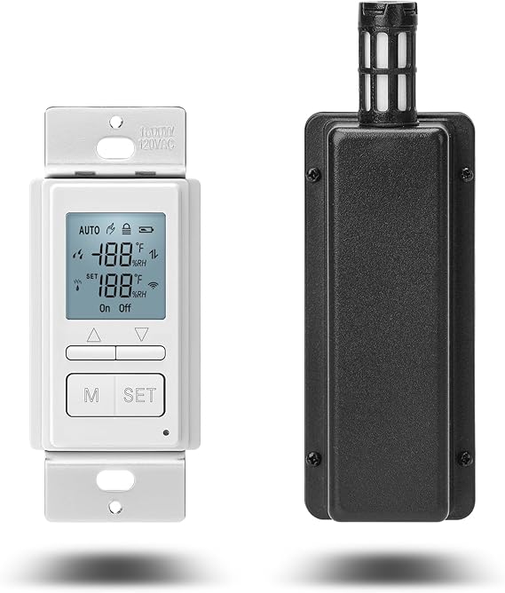 Amazon.com: Ortis New 2024! Humidity Sensor Switch, in-Wall Bathroom ...
