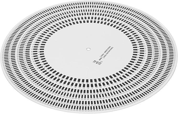 Amazon | ターンテーブルストロボディスクストロボスコープマットテスト、33/45/78 RPM 50/60Hz LPストロボディスク ...