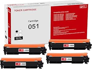 Amazon.com: 4 Pack 051 2168C001 Black Toner Cartridge: Compatible CRG ...