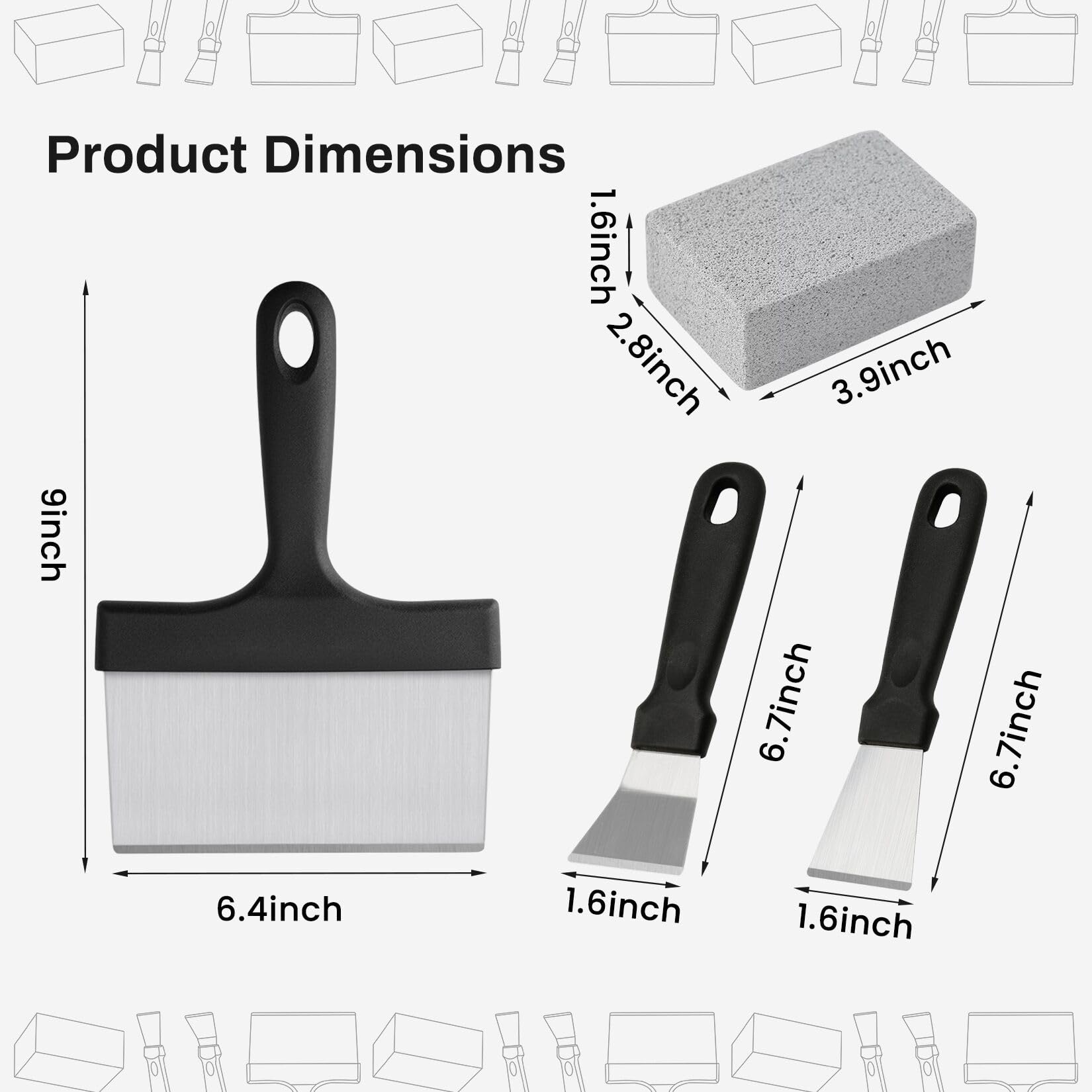 Snapklik.com : Ozzagar Griddle Grill Cleaning Kit Griddle Grill Cleaner ...