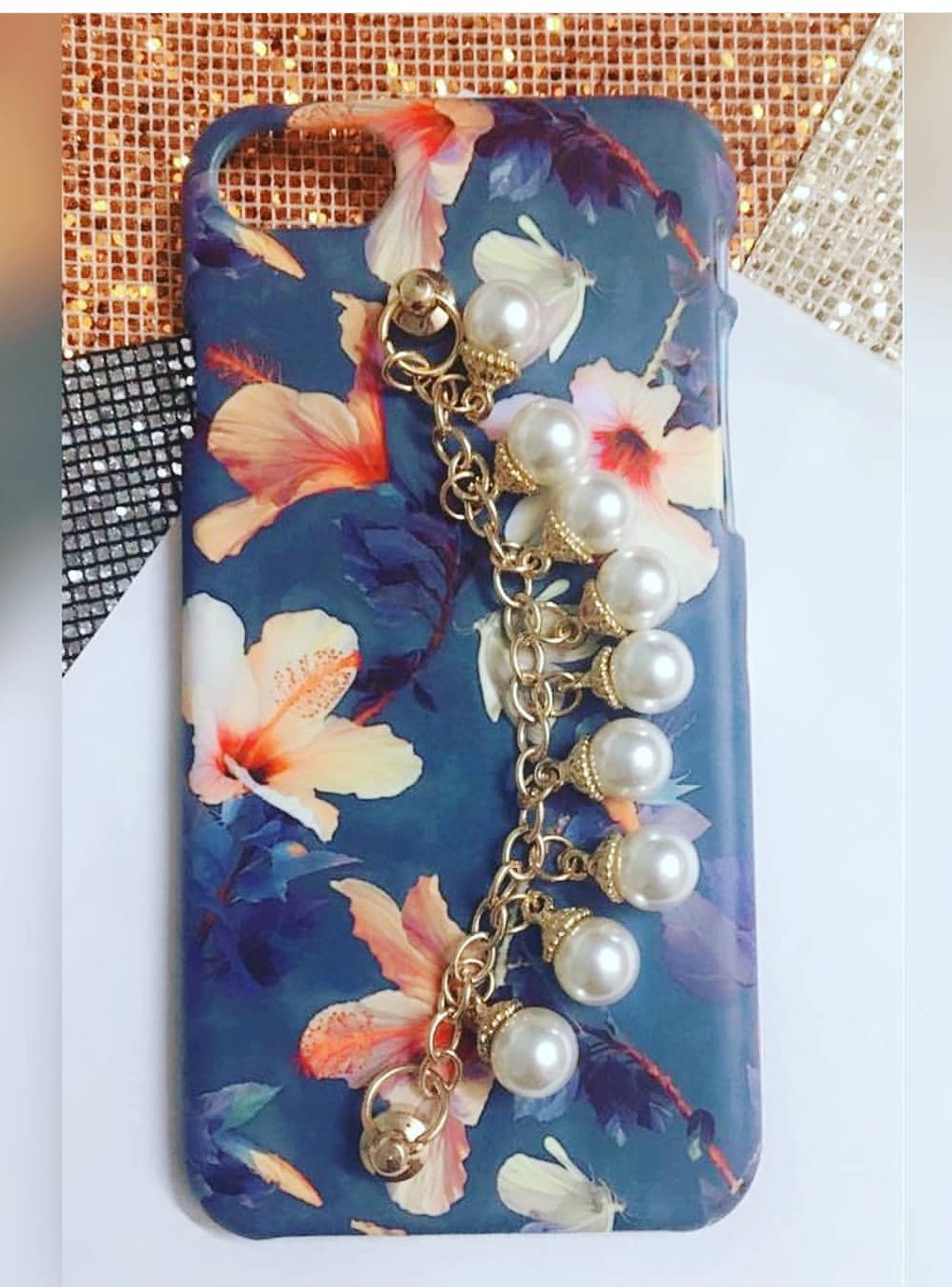 for Nokia 5 | Flowers Phone Case | Pearls Phone Strap Phone Cover for ...