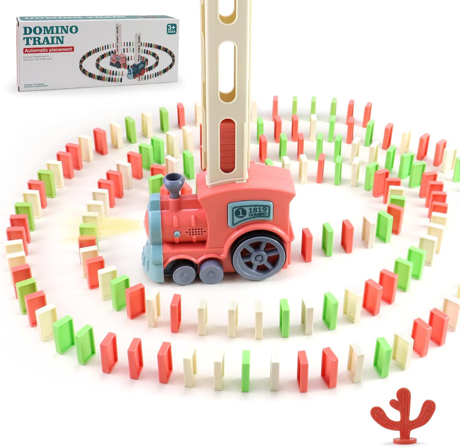 Amazon.com: ZIZICG Domino Train 200PCS Automatic Stacking Domino Train ...