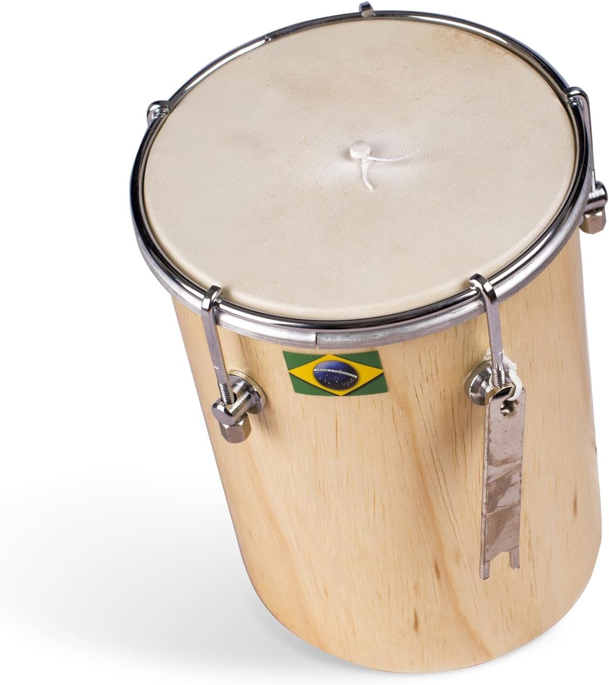 Amazon.com: JL Sport 6" Afro Brasilian Leather Cuica Natural Wood ...