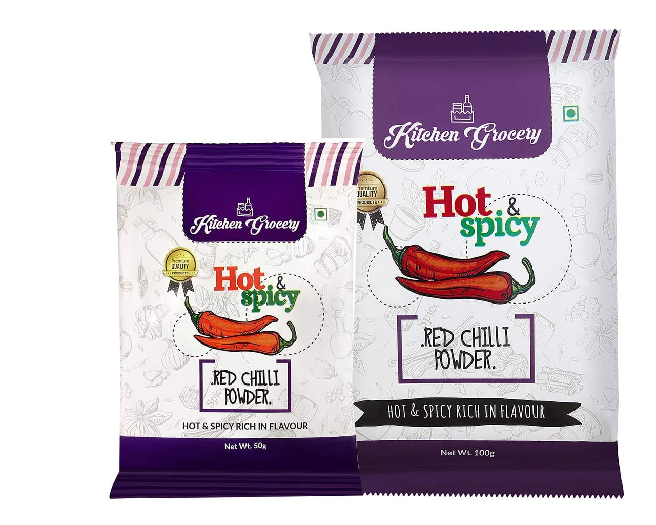 Amazon.com : Kitchen Grocery Red Chilli Powder - 100Gms & 50Gms Each ...