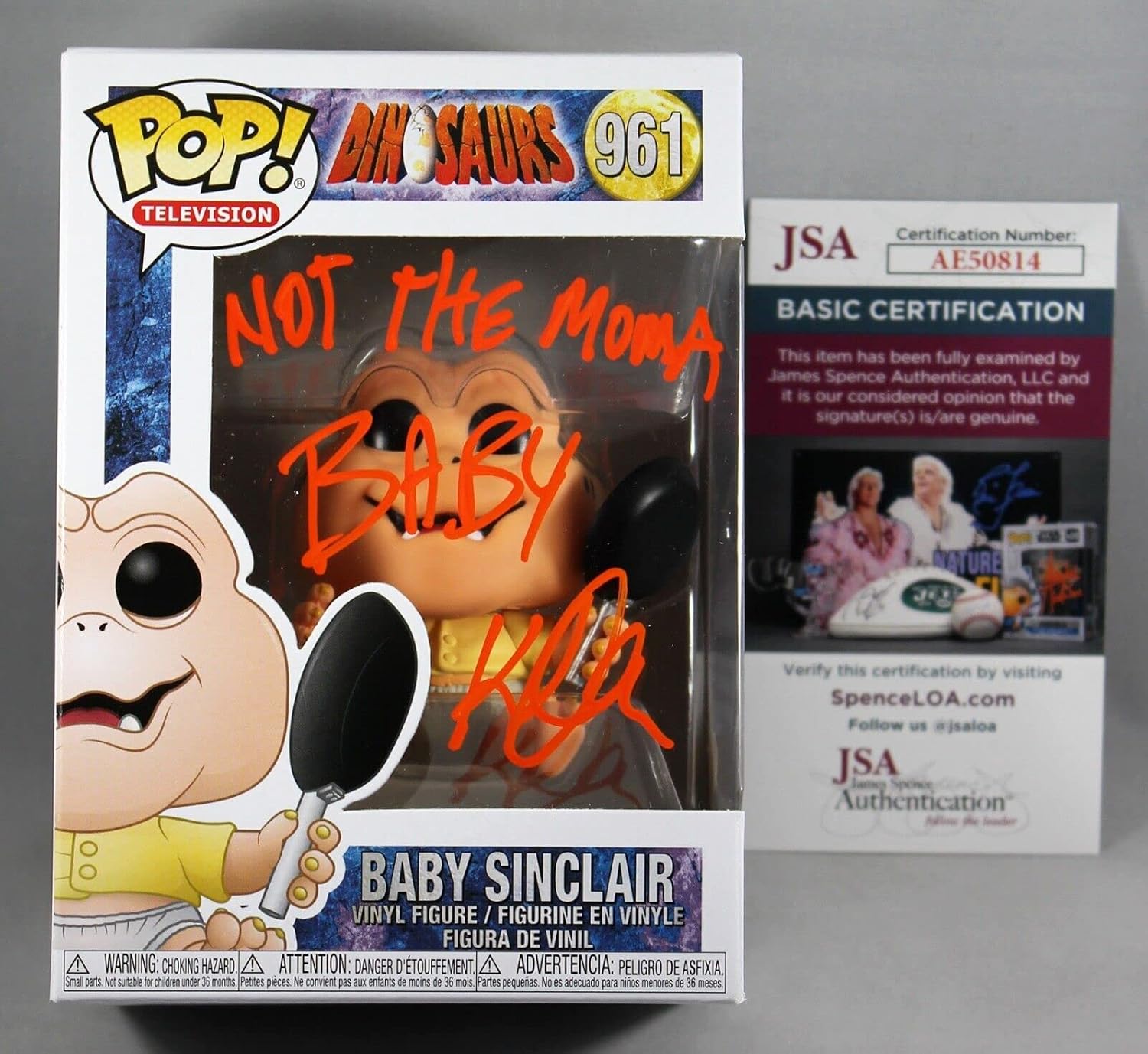 Kevin Clash Signed Baby Sinclair Dinosaurs Funko Pop Vinyl Figure w/JSA ...