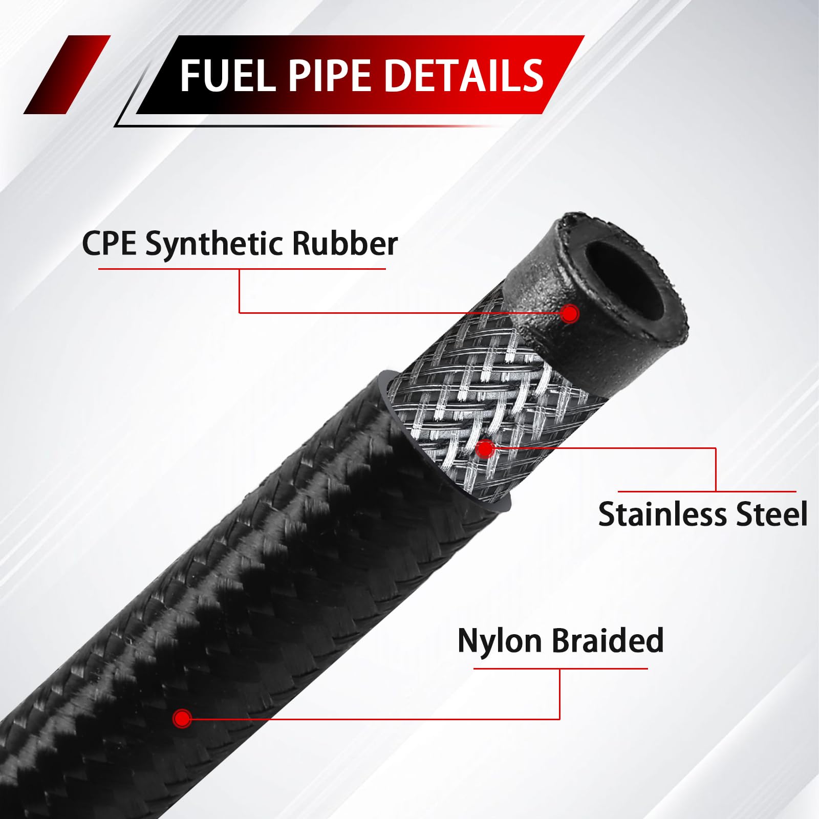 Snapklik.com : 6AN 3/8 20FT CPE Transmission Cooler Line Set, Universal ...