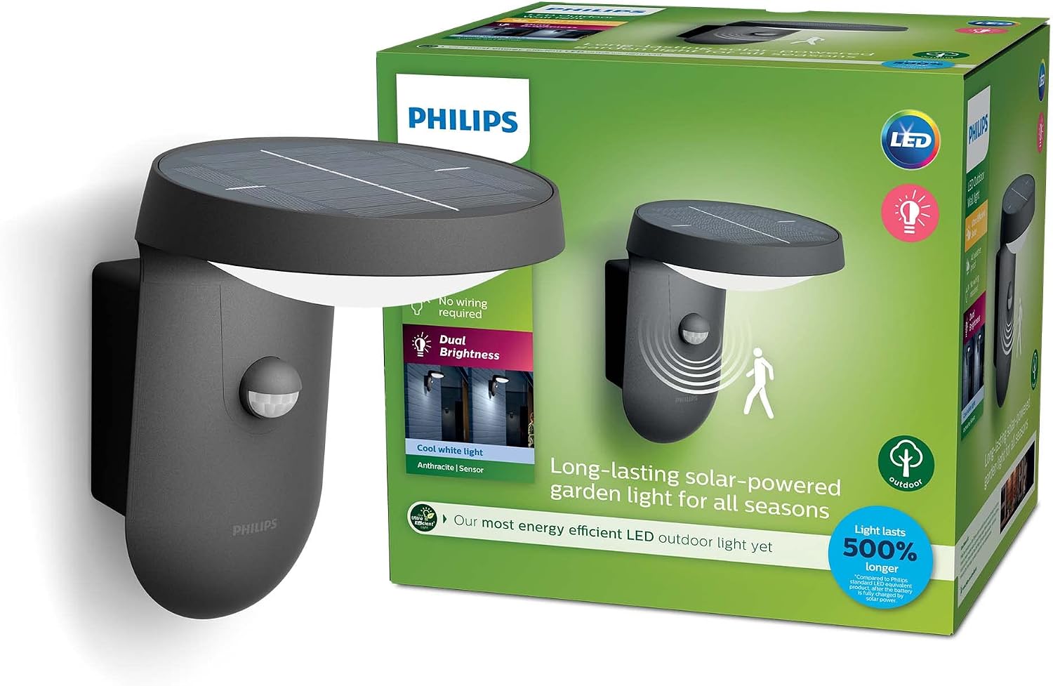 Philips Tyla Wall Light 4000 K 1 x 9 W Anthracite : Amazon.co.uk: Lighting