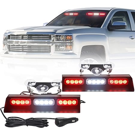Amazon.com: Emergency Red Lights, 6W 6 LED Strobe Flashing Dash Deck ...