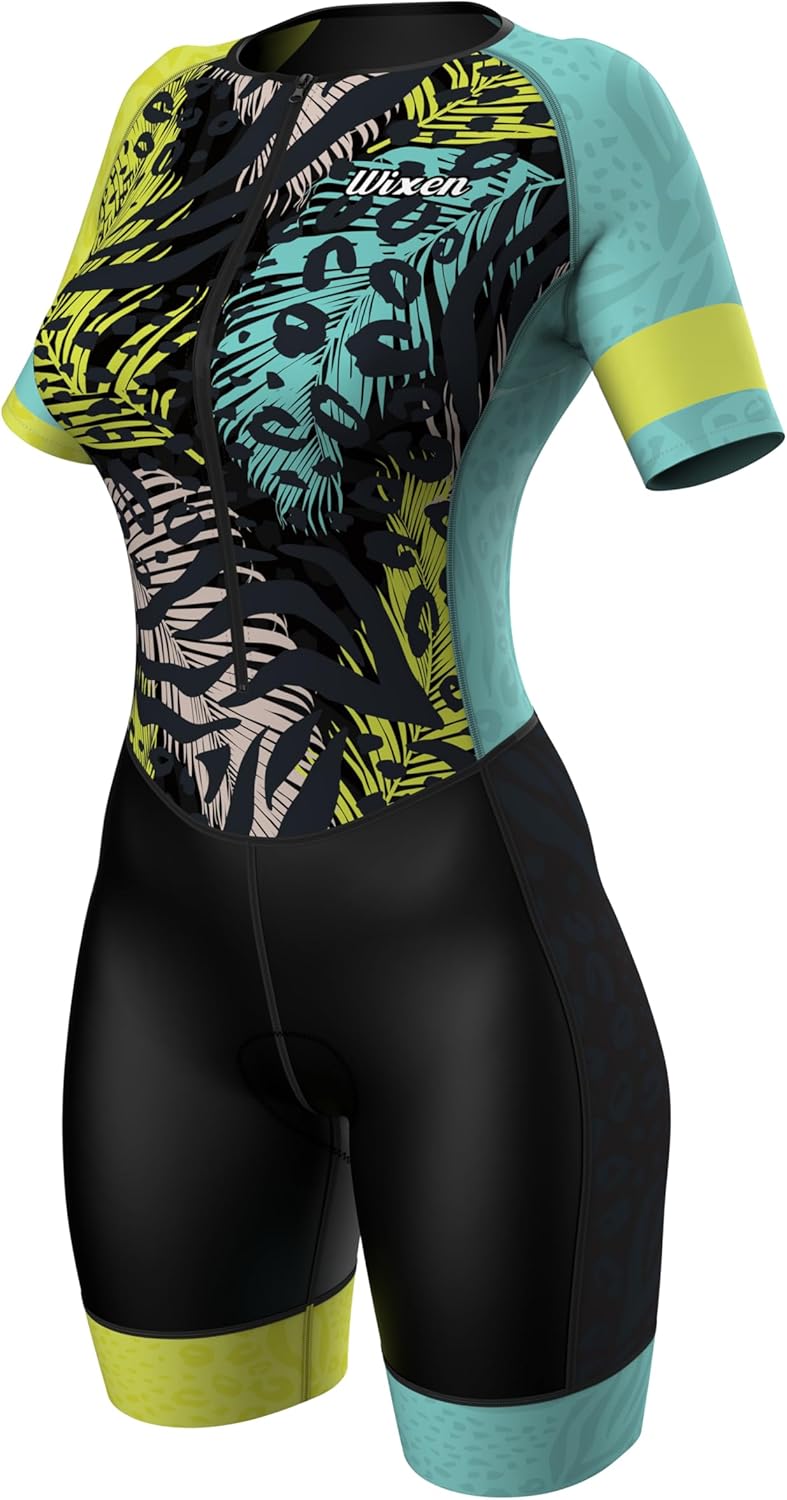 Amazon.com: WIXEN PRO Race Suit Women Triathlon Suit Sleeve Trisuit ...