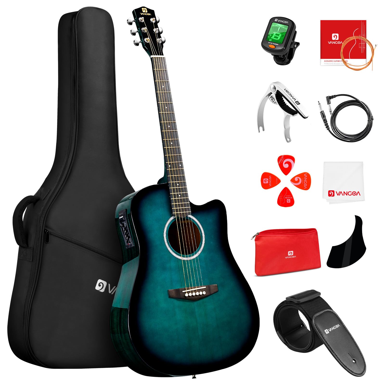 Snapklik.com : Vangoa Acoustic Electric Guitar Bundle For Beginner Teen ...