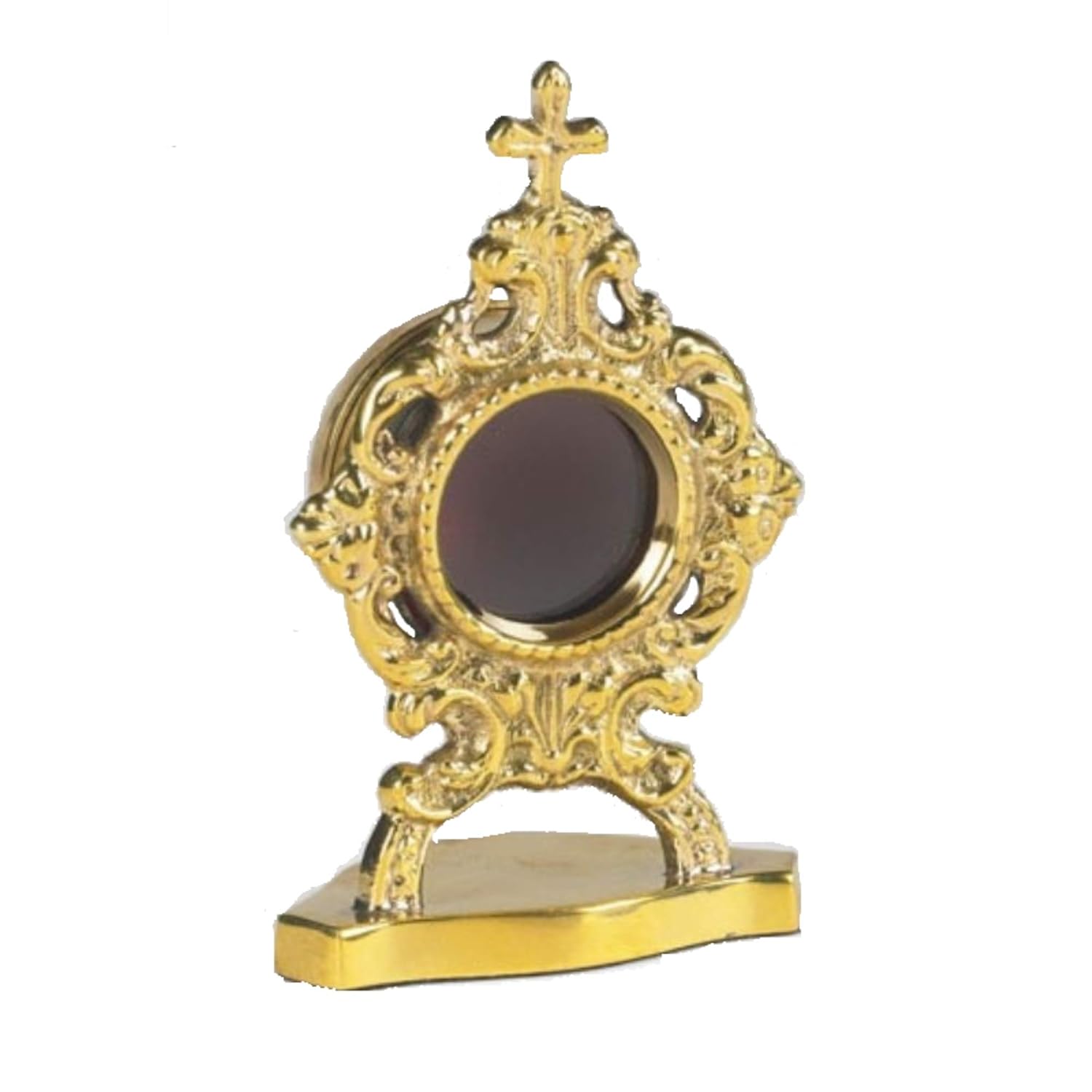 Personal Reliquary with Round Case 3 1/2 Inch Brass Relic Container by ...