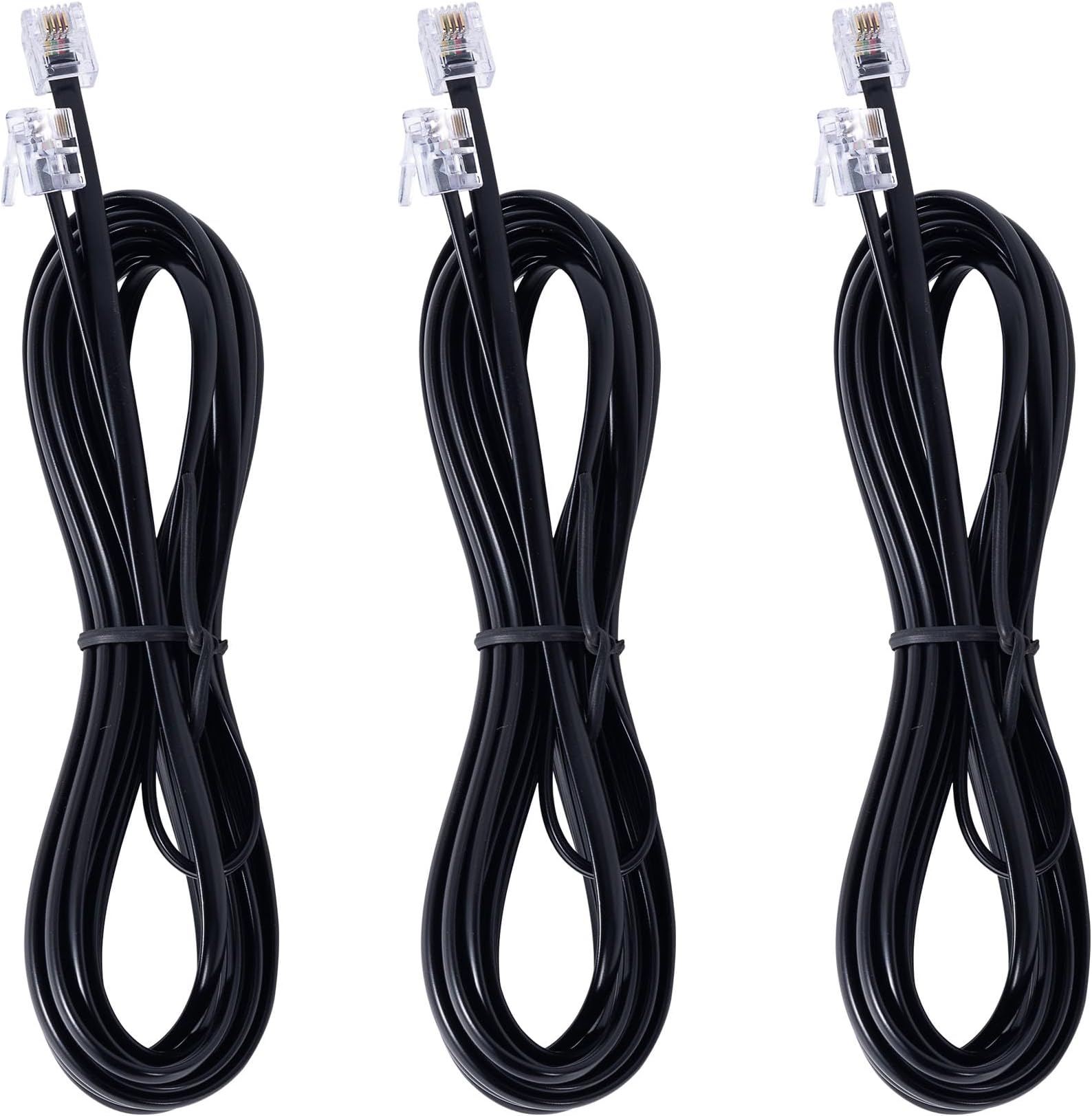 Amazon.com: Conext Link RJ11 6P4C Modular Telephone Extension Cable ...