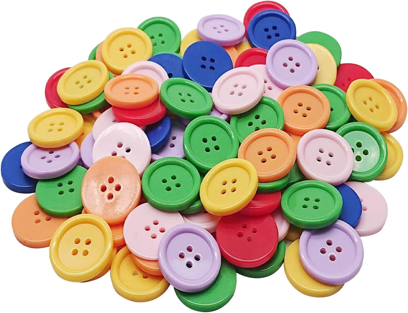 Amazon.com: Sewing Buttons for DIY, Luxiv 100 Pcs Multi-Color Round ...