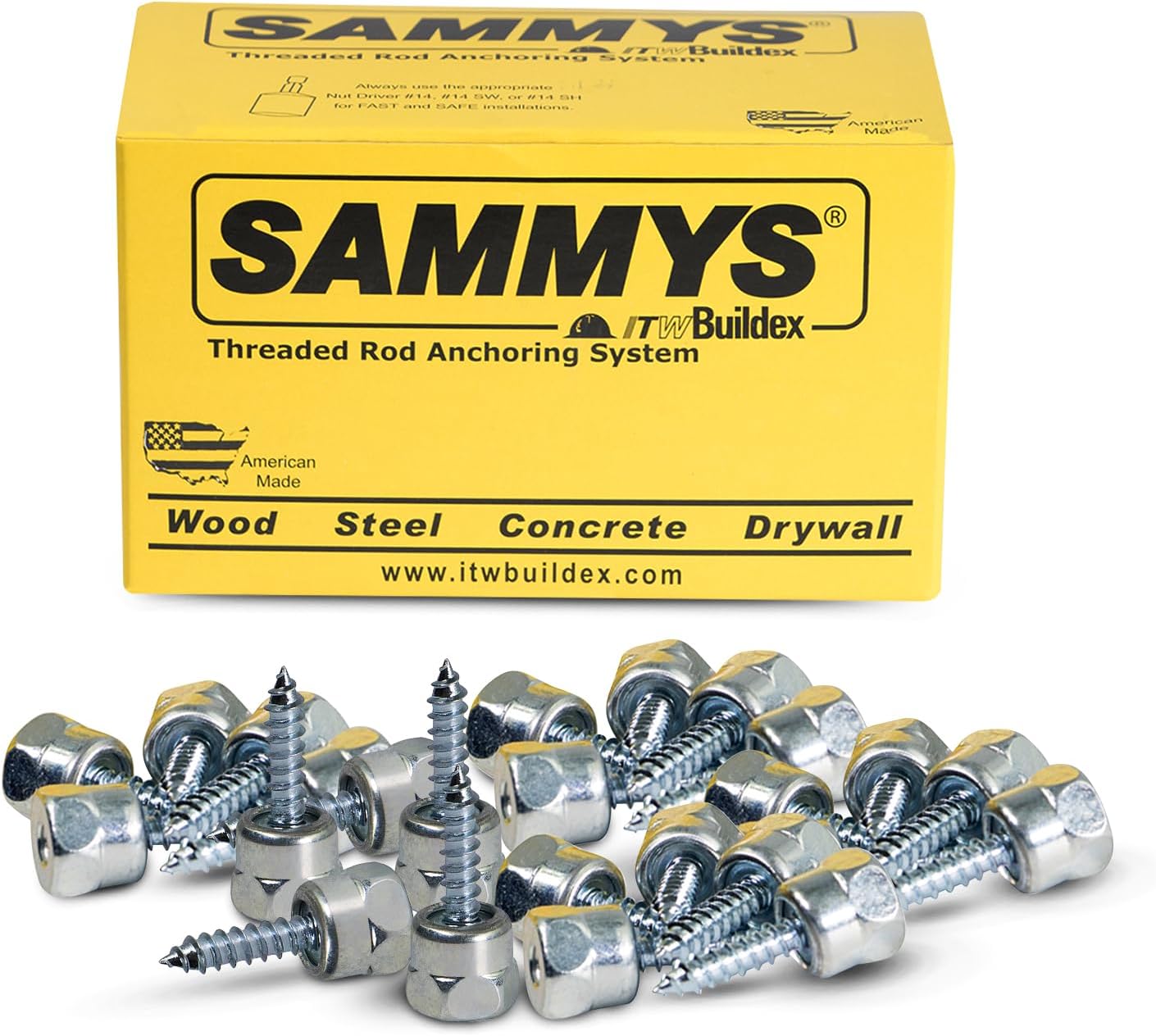 Amazon.com: Sammys 8007957-25 Vertical Rod Anchor Super Screw with 3/8 ...