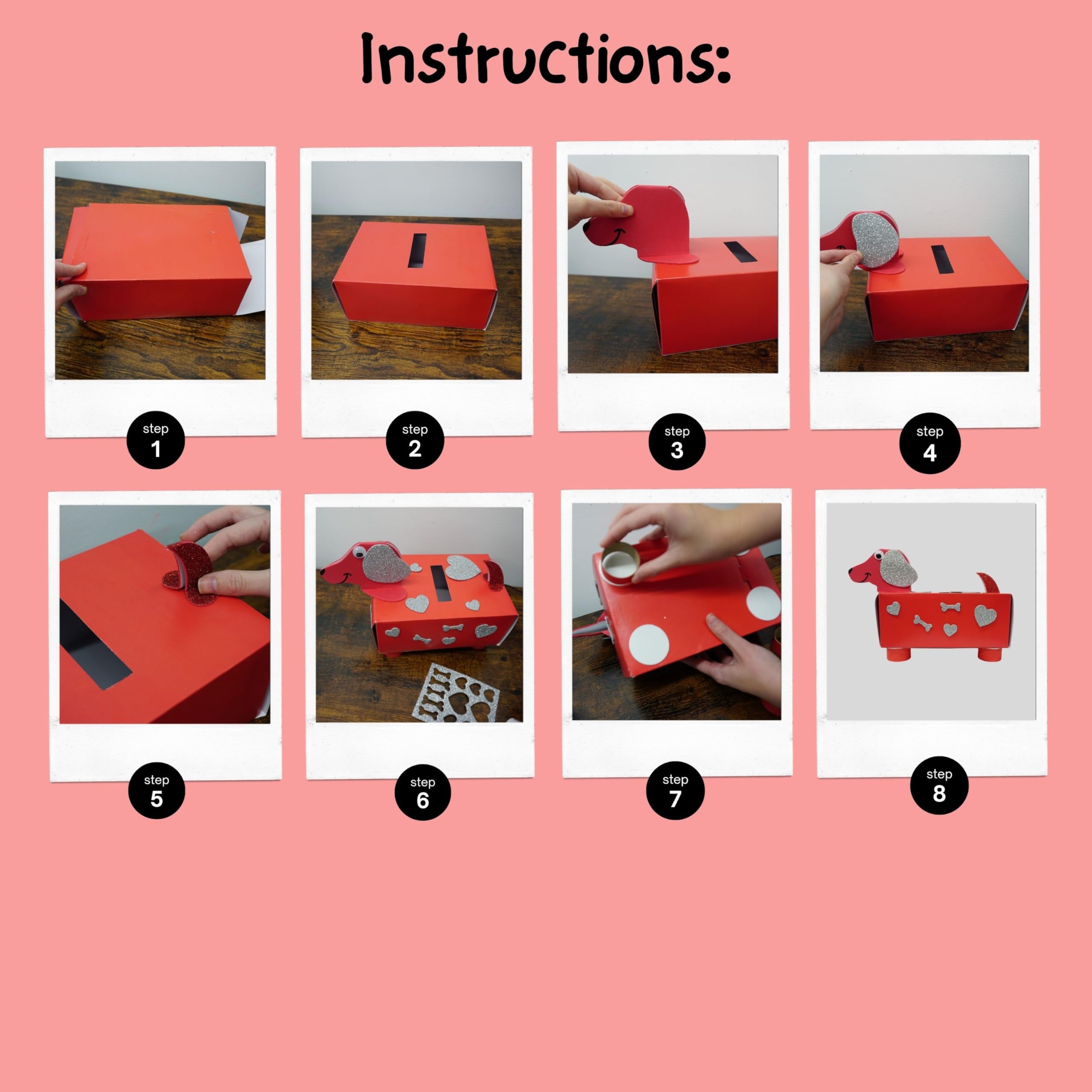 Snapklik.com : 4Es Novelty DIY Valentines Mailbox Craft Valentines Day ...