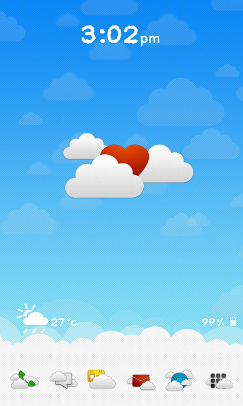 Cloud Love APEX/ADW/GO Theme:Amazon.com:Appstore for Android