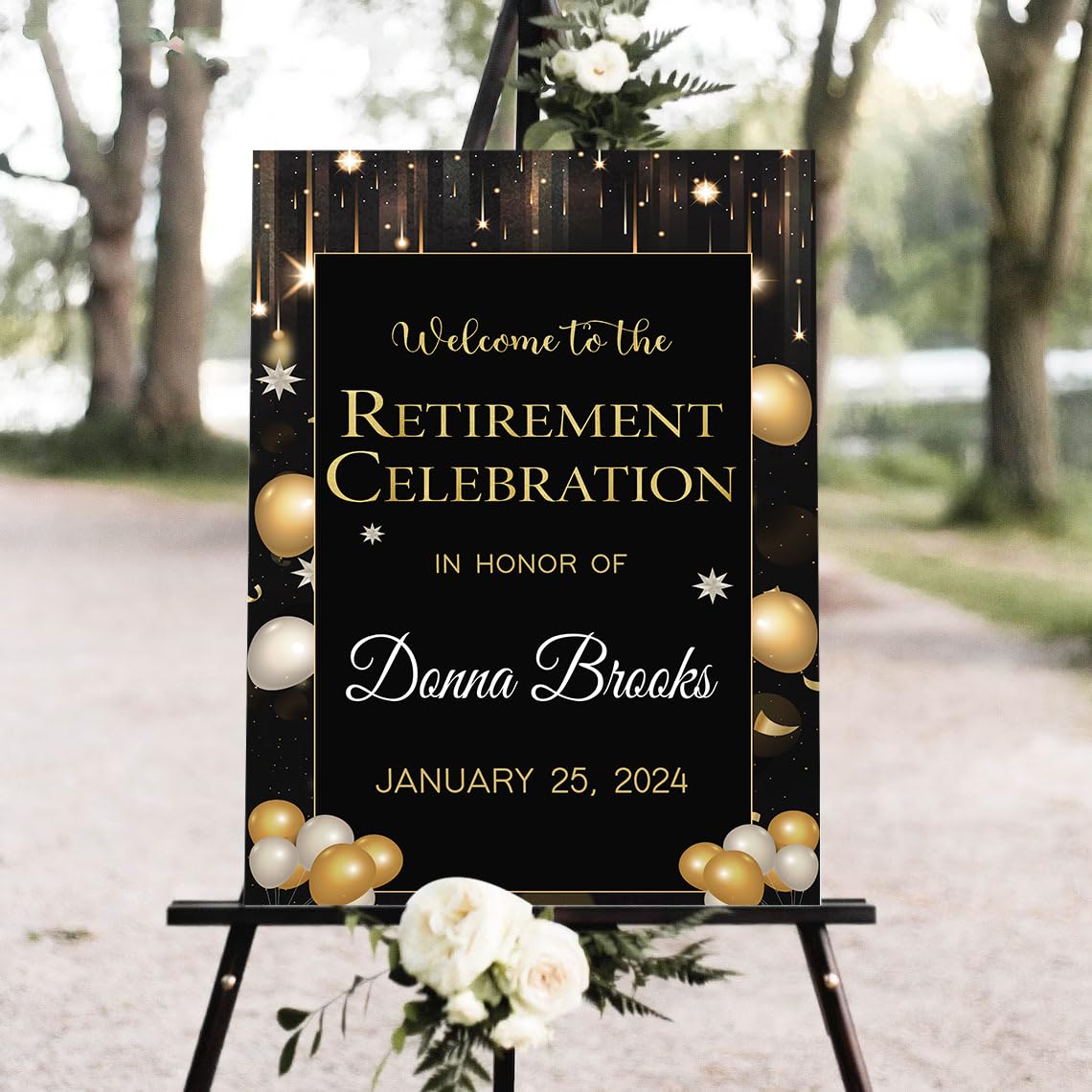 Amazon.com : Personalized Retirement Welcome Sign - Custom Celebration ...