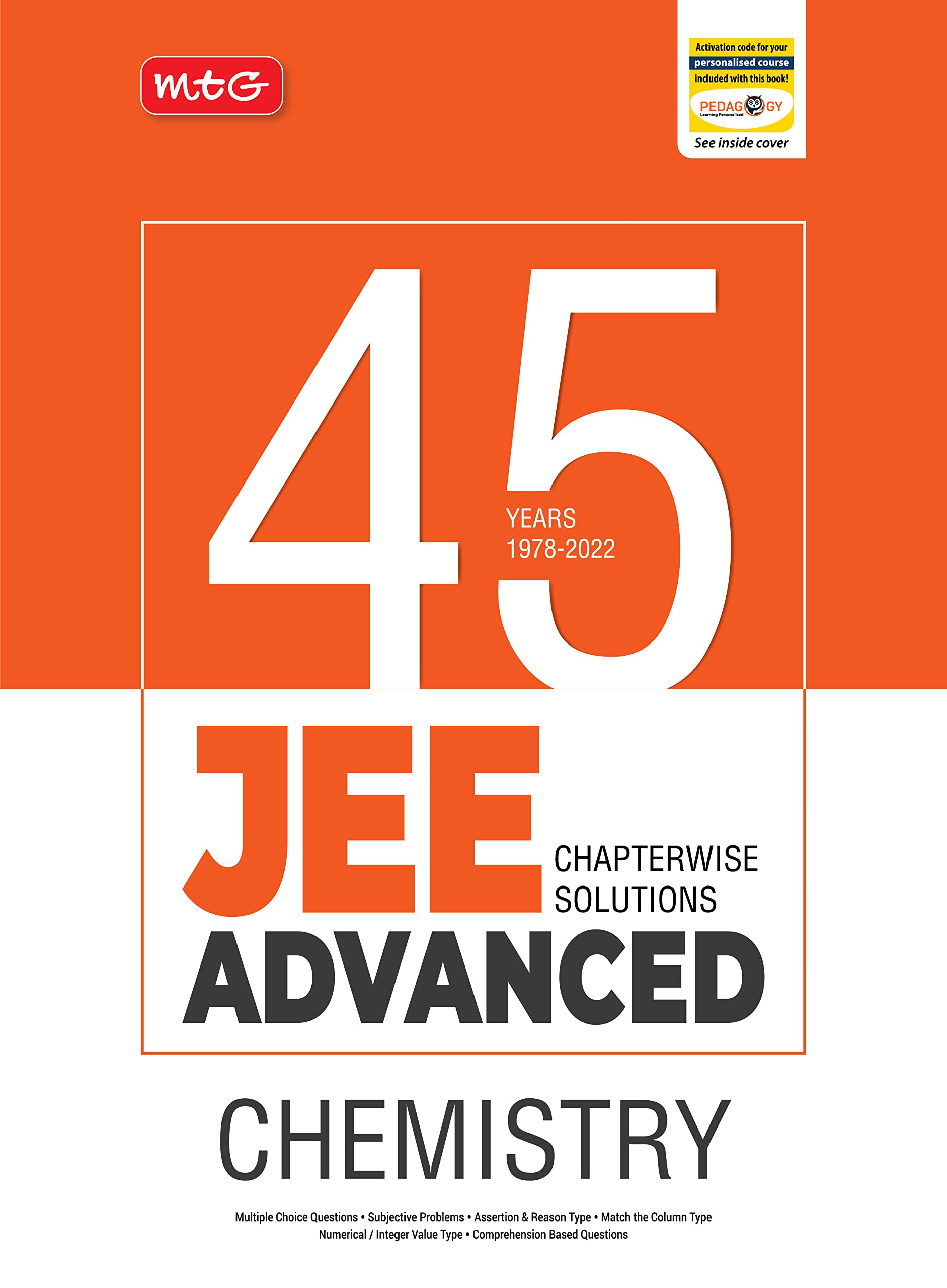 Buy MTG 45 Years JEE Advanced Previous Years Solved Papers with ...