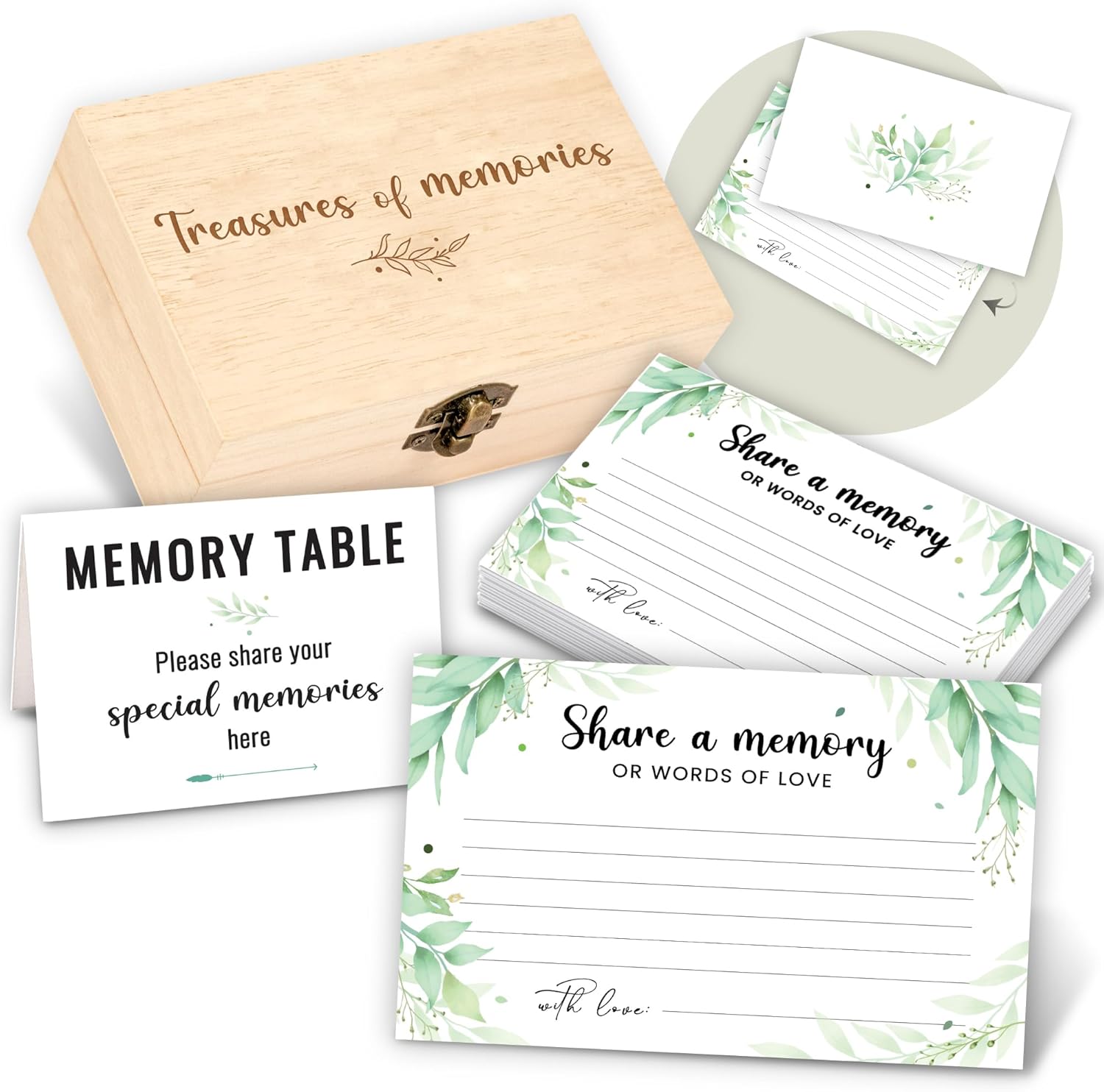 Amazon.com: WOODAMORE Share A Memory Cards For Celebration Of Life ...