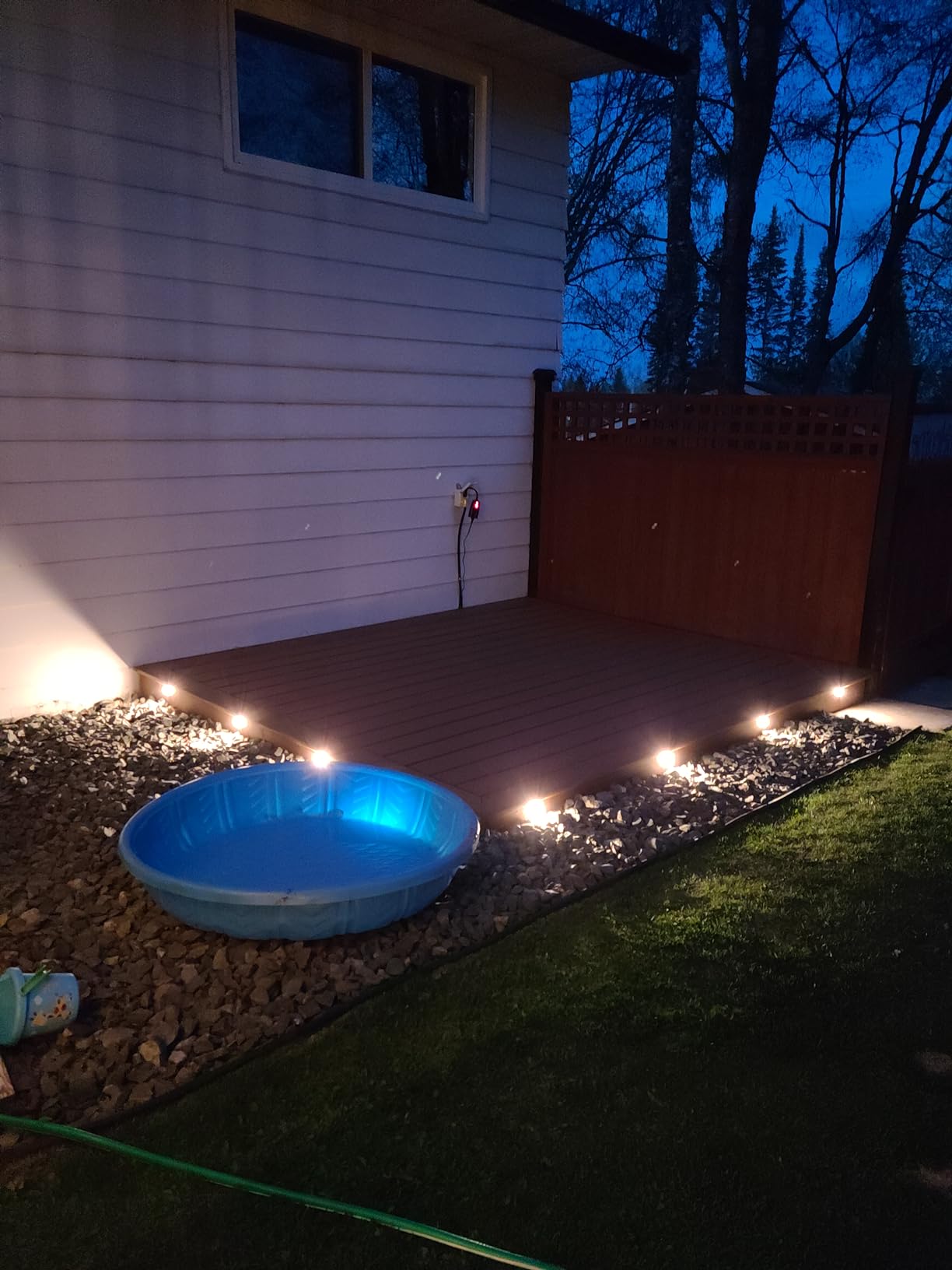 CISLAN Deck Lights with Photocell and Protecting Shell, Warm White ...
