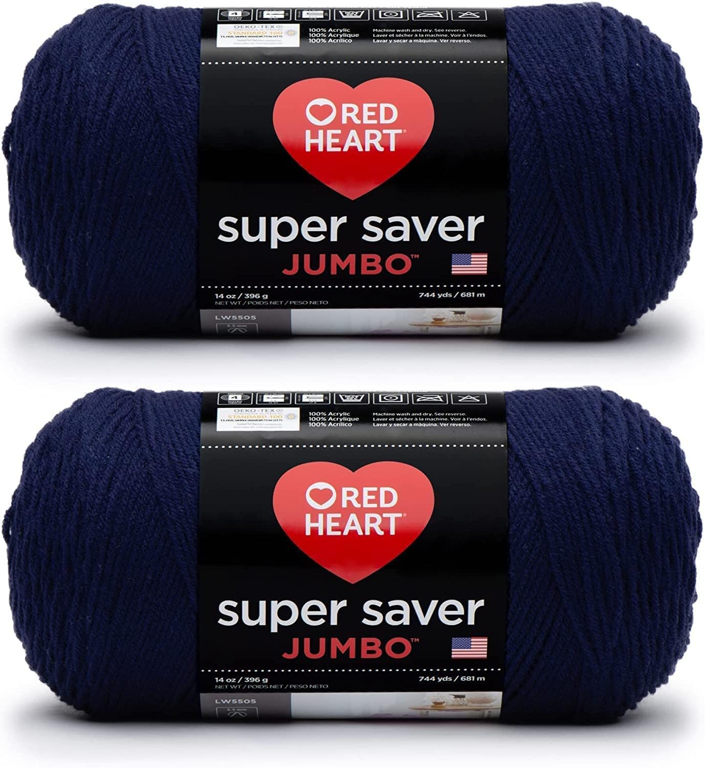 Amazon.com: RED HEART E302C.0312 Super Saver Jumbo Yarn, Black