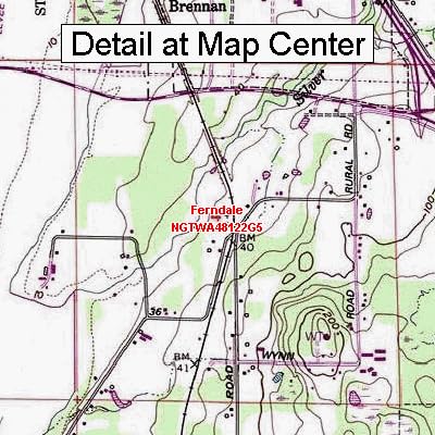Amazon.com : USGS Topographic Quadrangle Map - Ferndale, Washington ...