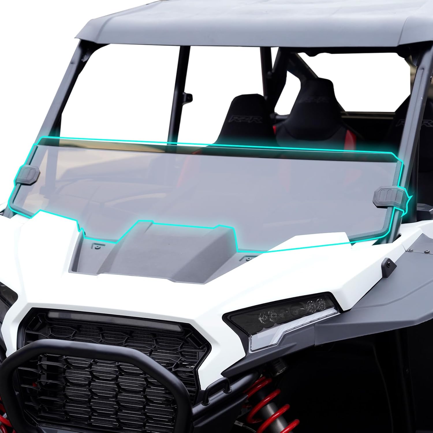 Amazon.com: HAKA TOUGH Tinted Half Windshield for Polaris RZR XP 1000 ...