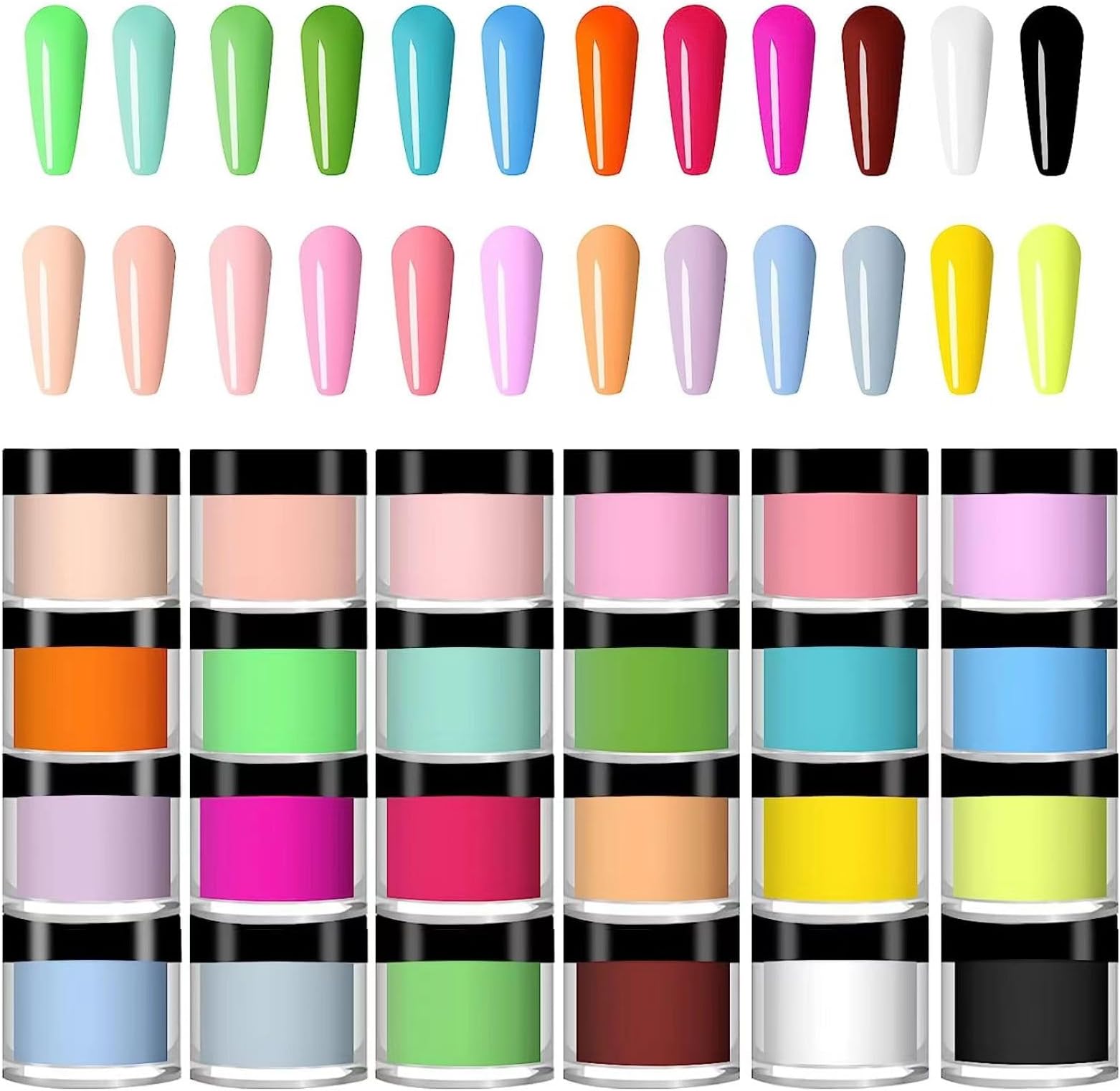 Amazon.com: 24 Color Acrylic Nail Powder Set, Acrylic Powder Set, Nail ...