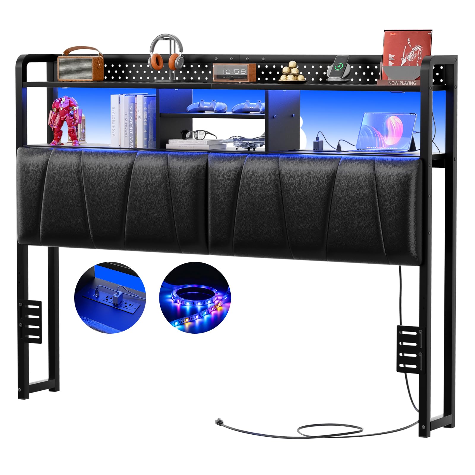 Amazon.com - Unikito Headboard for Queen Size Bed Frame, Upholstered ...