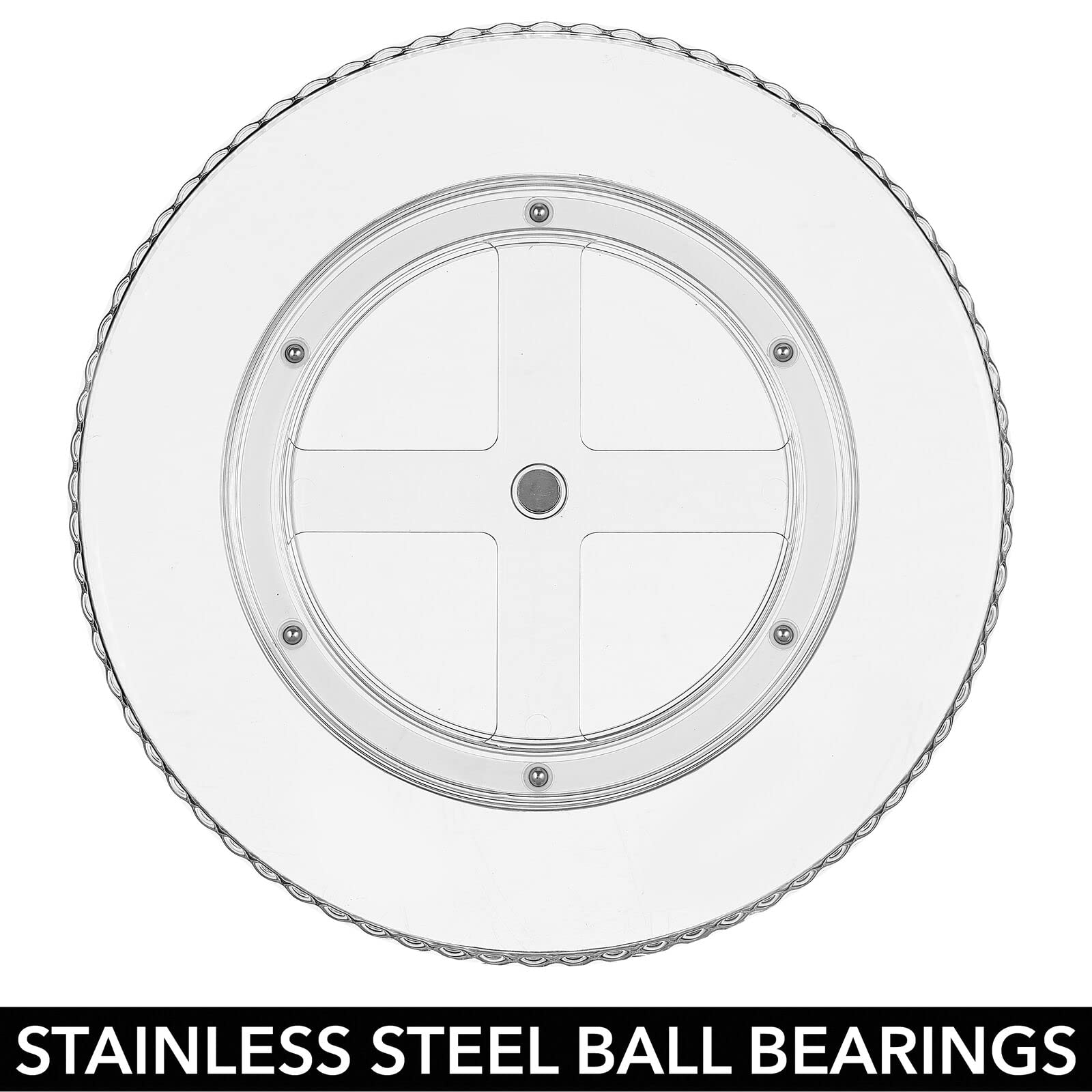 Snapklik.com : mDesign Fluted Lazy Susan Turntable Plastic Spinner For ...