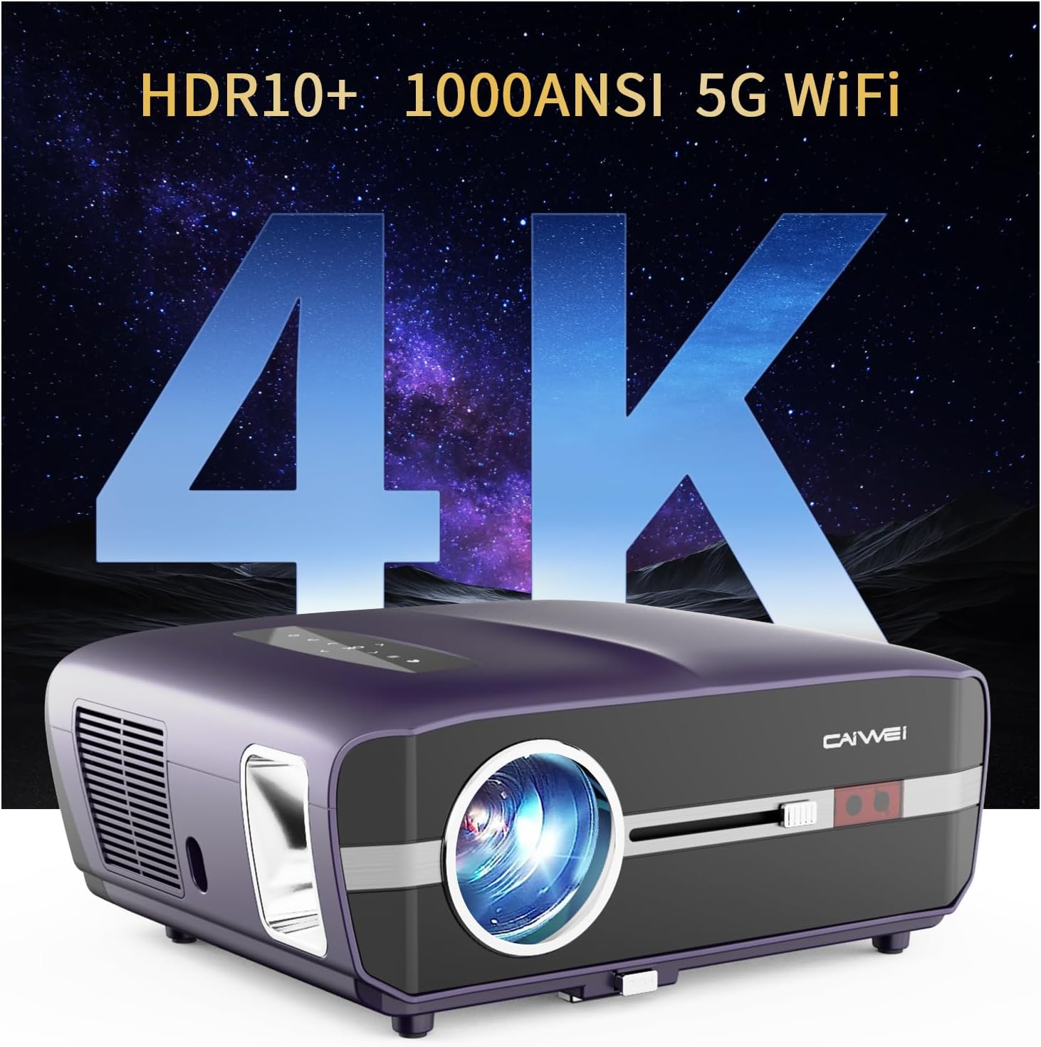 Amazon.com: UHD 4K Projector with 5G Wifi Bluetooth, Home Cinema ...