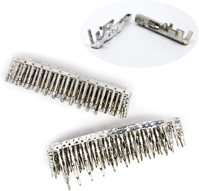 Gikfun 100Pairs 18-24AWG Male and Female Wire Pins Connectors for 4.2mm ...