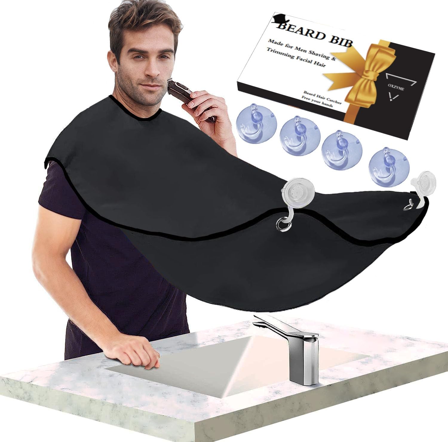 Amazon.com: Beard Bib Apron for Men, Beard Trimmer Catcher for Men’s ...