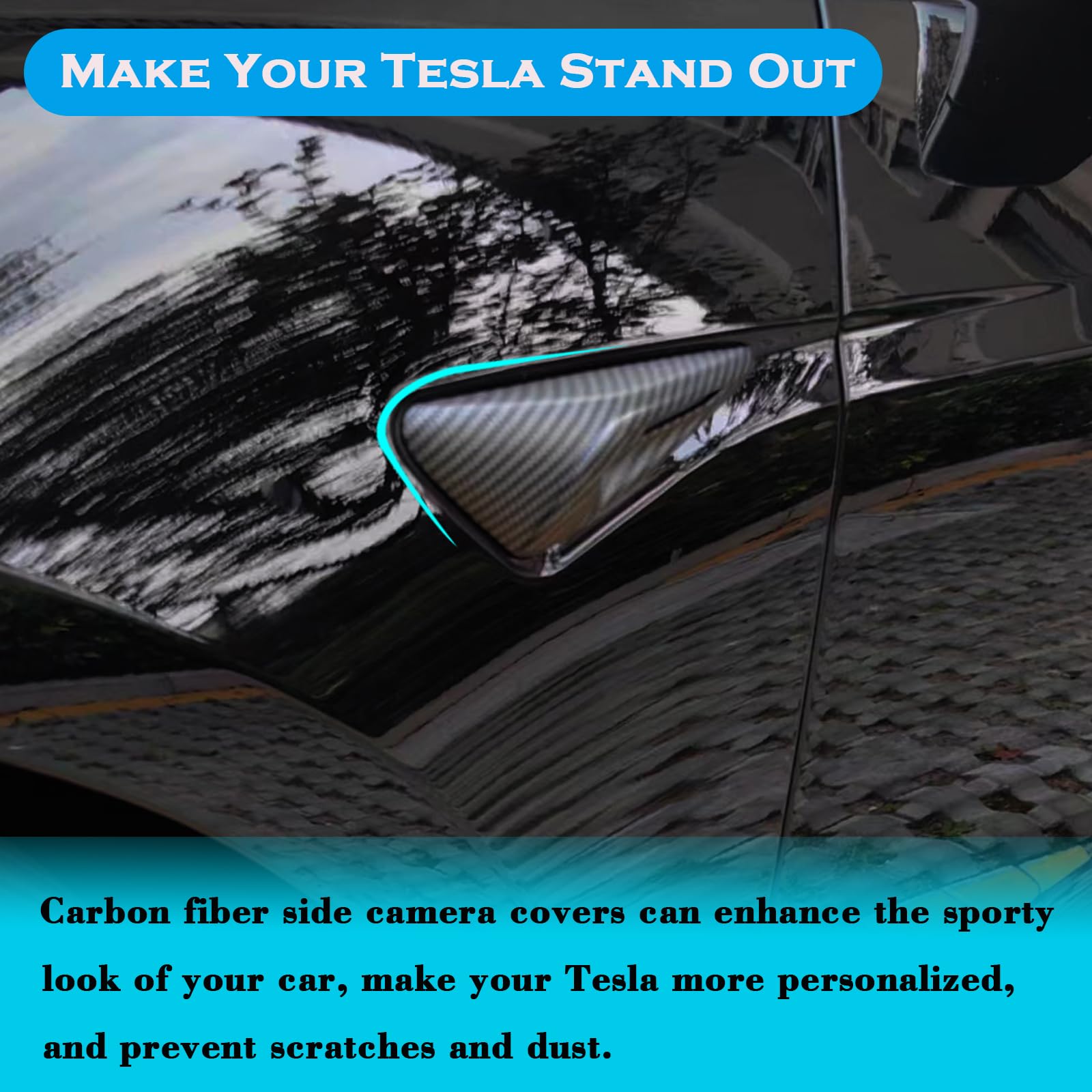 Snapklik.com : YHCDSEA For 2026 2025 2024 Tesla Model 3/Y HW4.0 Side ...